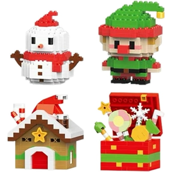 Santa Claus Design Building Blocks Set, Christmas Building Blocks ...