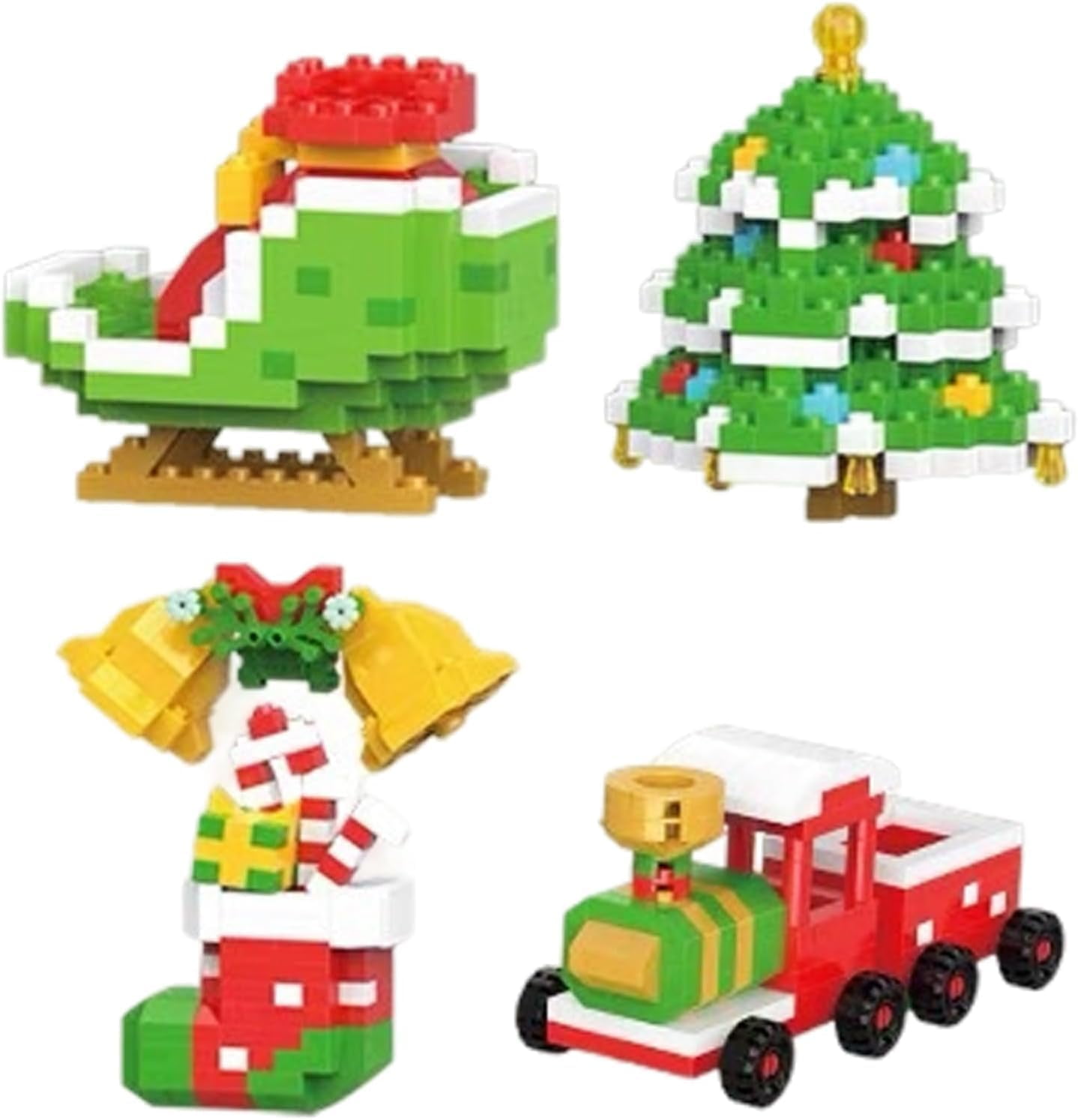 Santa Claus Design Building Blocks Set, Christmas Building Blocks ...
