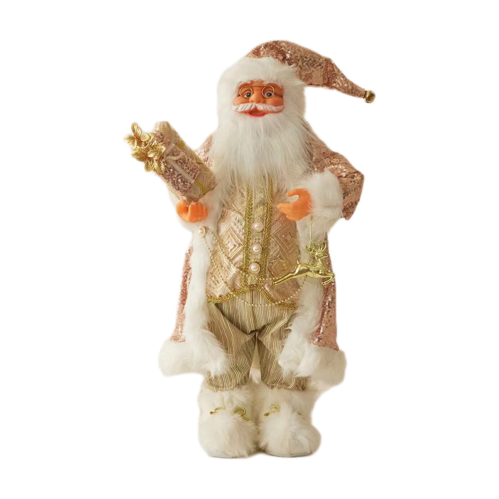 Santa Claus Doll, 12-Inch Standing Santa Figurine for Christmas Window ...