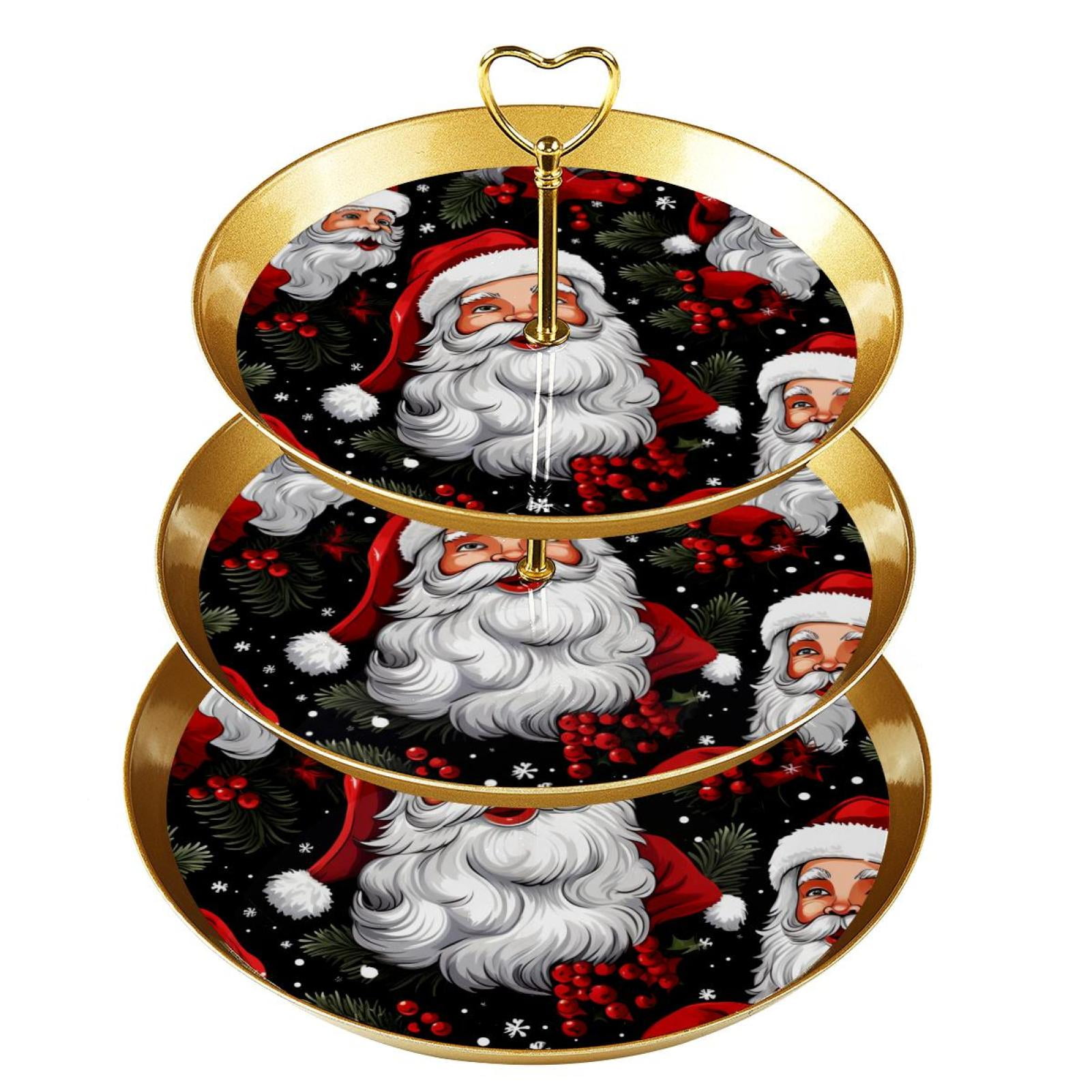 Santa Claus Elegant Plastic Dessert Table Display Stand with Iron ...
