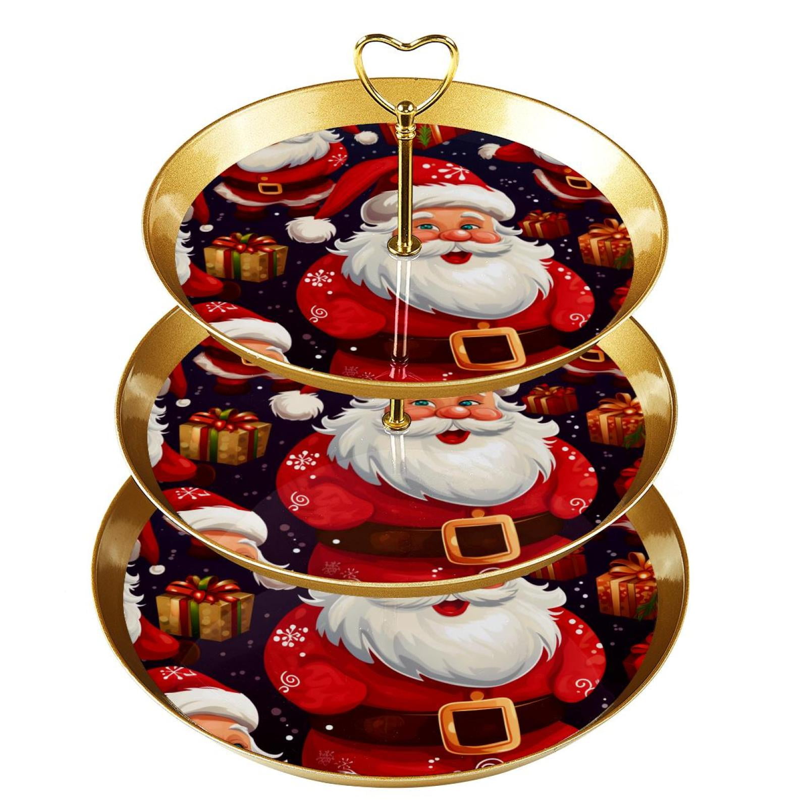 Santa Claus Elegant Plastic Discs Iron Pillar Jewelry Display Stand ...