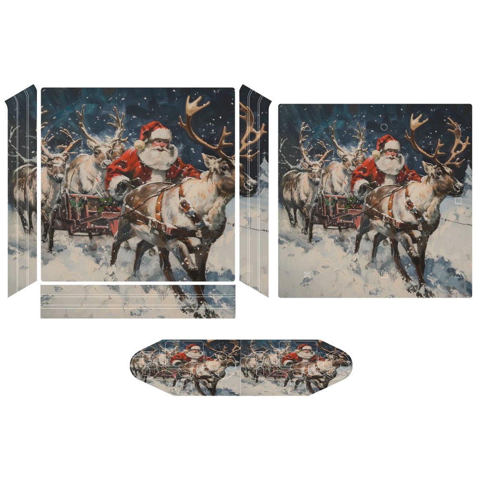 Santa Claus Elk Christmas PS4/PS4 Pro/PS4 Slim Skin Sticker For Console ...