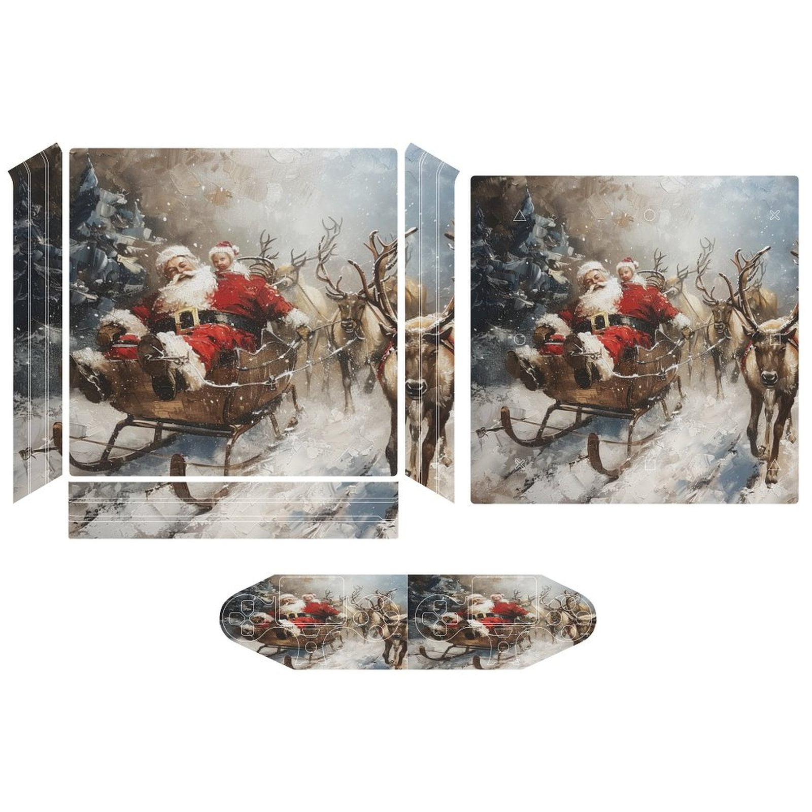 Santa Claus Elk Christmas PS4/PS4 Pro/PS4 Slim Skin Sticker For Console ...