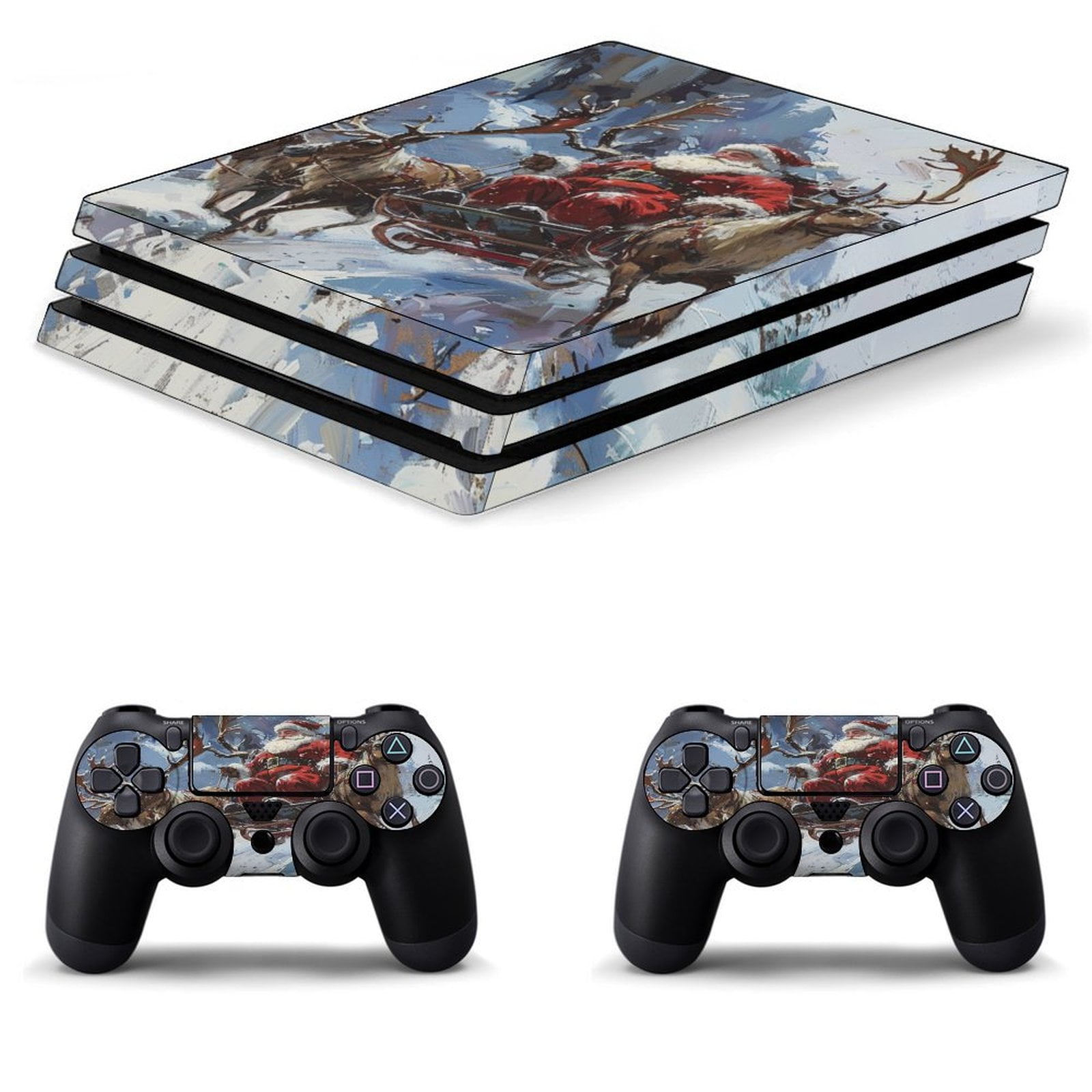 Santa Claus Elk Christmas PS4/PS4 Pro/PS4 Slim Skin Sticker For Console ...