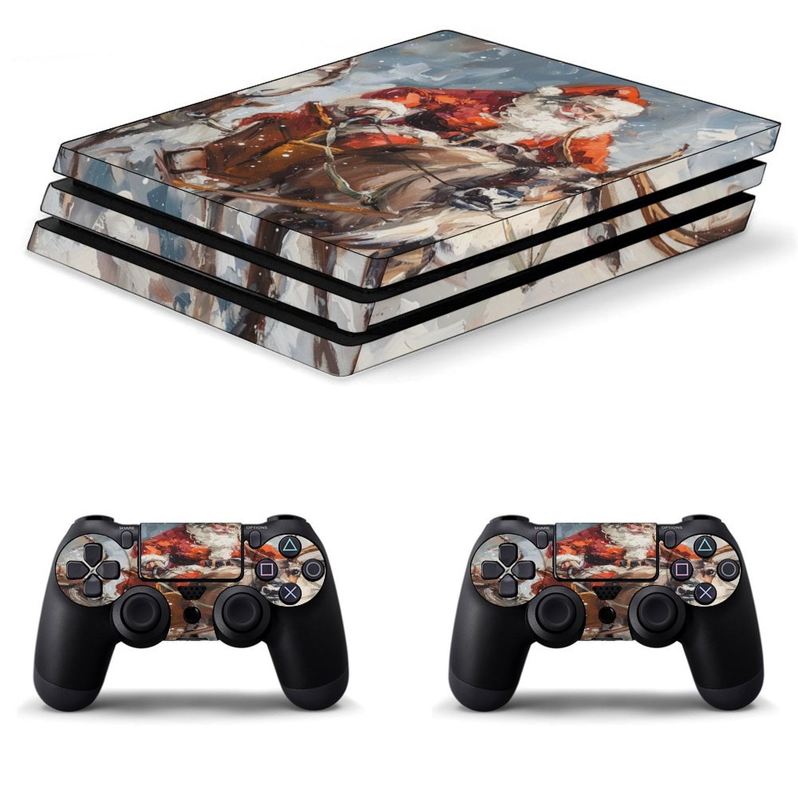 Santa Claus Elk Christmas PS4/PS4 Pro/PS4 Slim Skin Sticker For Console ...
