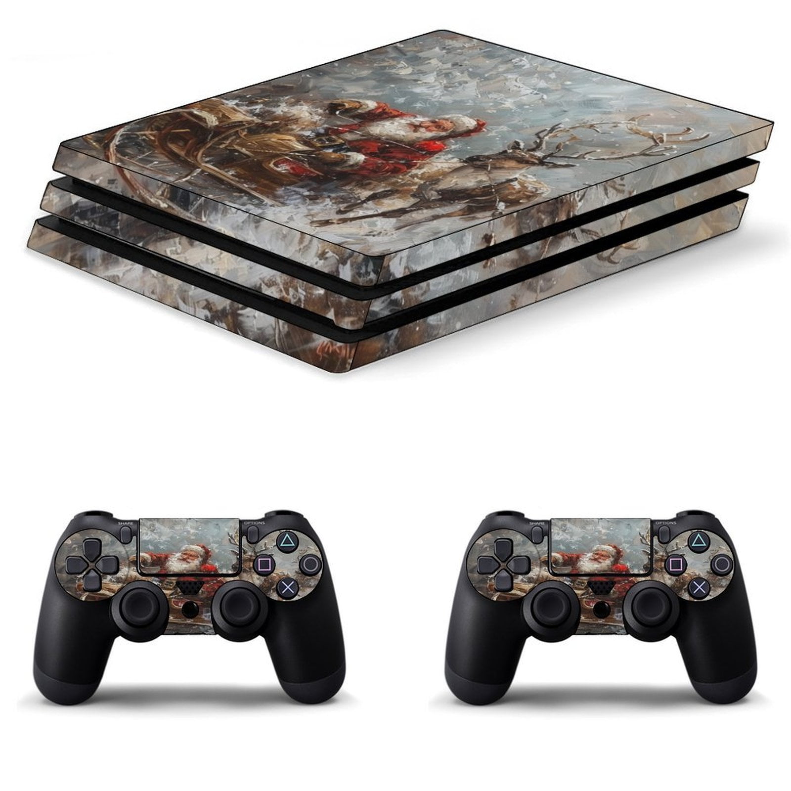 Santa Claus Elk Christmas PS4/PS4 Pro/PS4 Slim Skin Sticker For Console ...