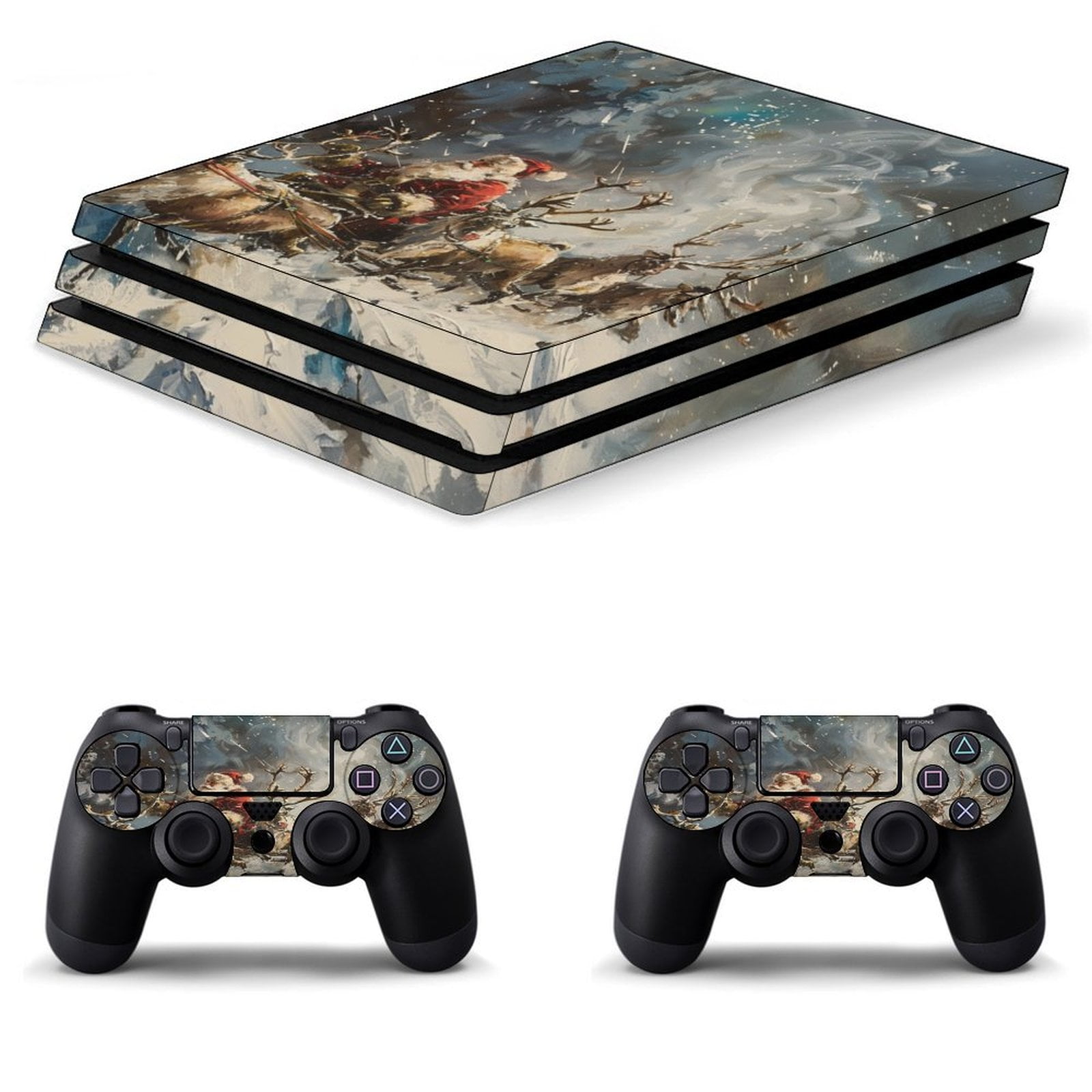 Santa Claus Elk Christmas PS4/PS4 Pro/PS4 Slim Skin Sticker For Console ...