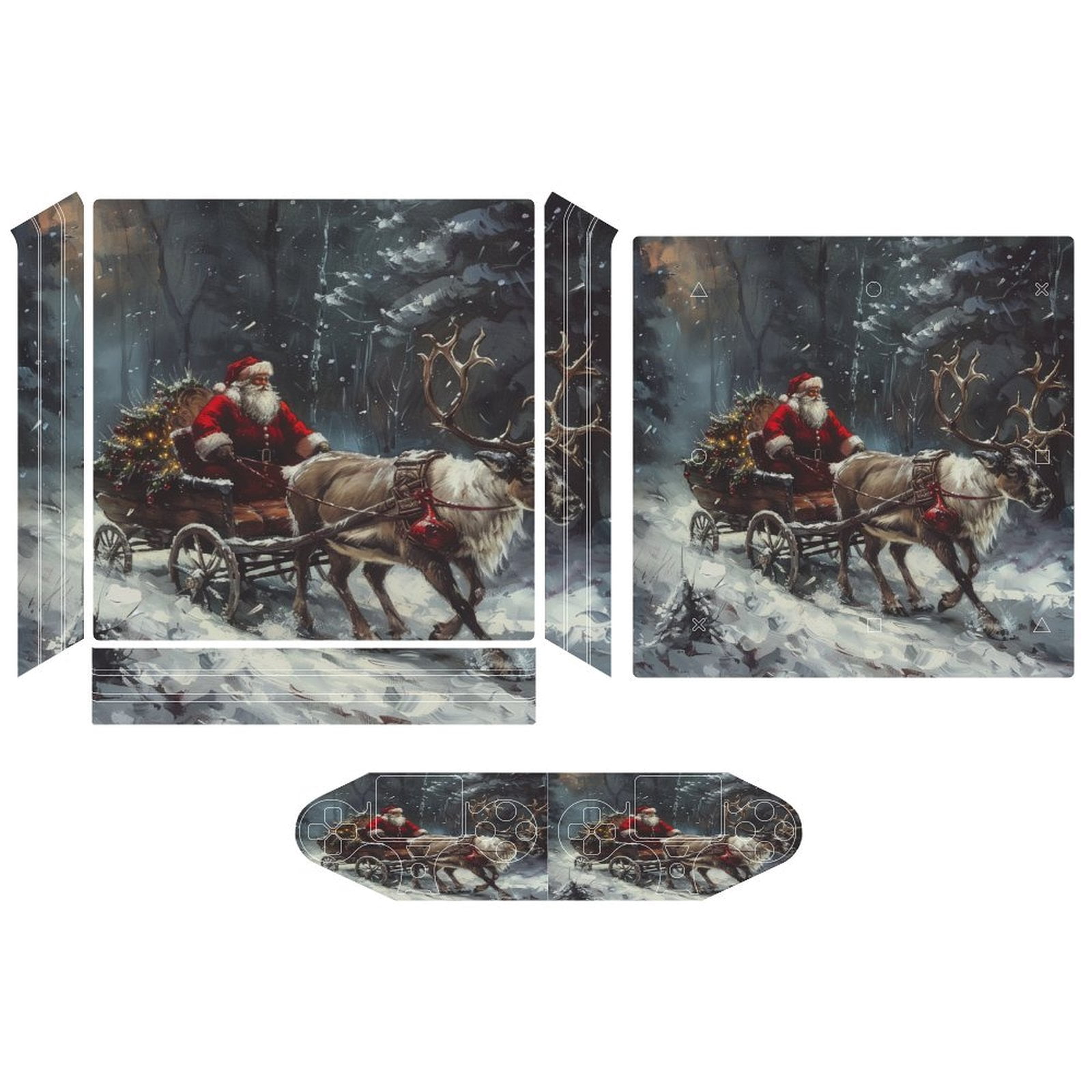 Santa Claus Elk Christmas PS4/PS4 Pro/PS4 Slim Skin Sticker For Console ...