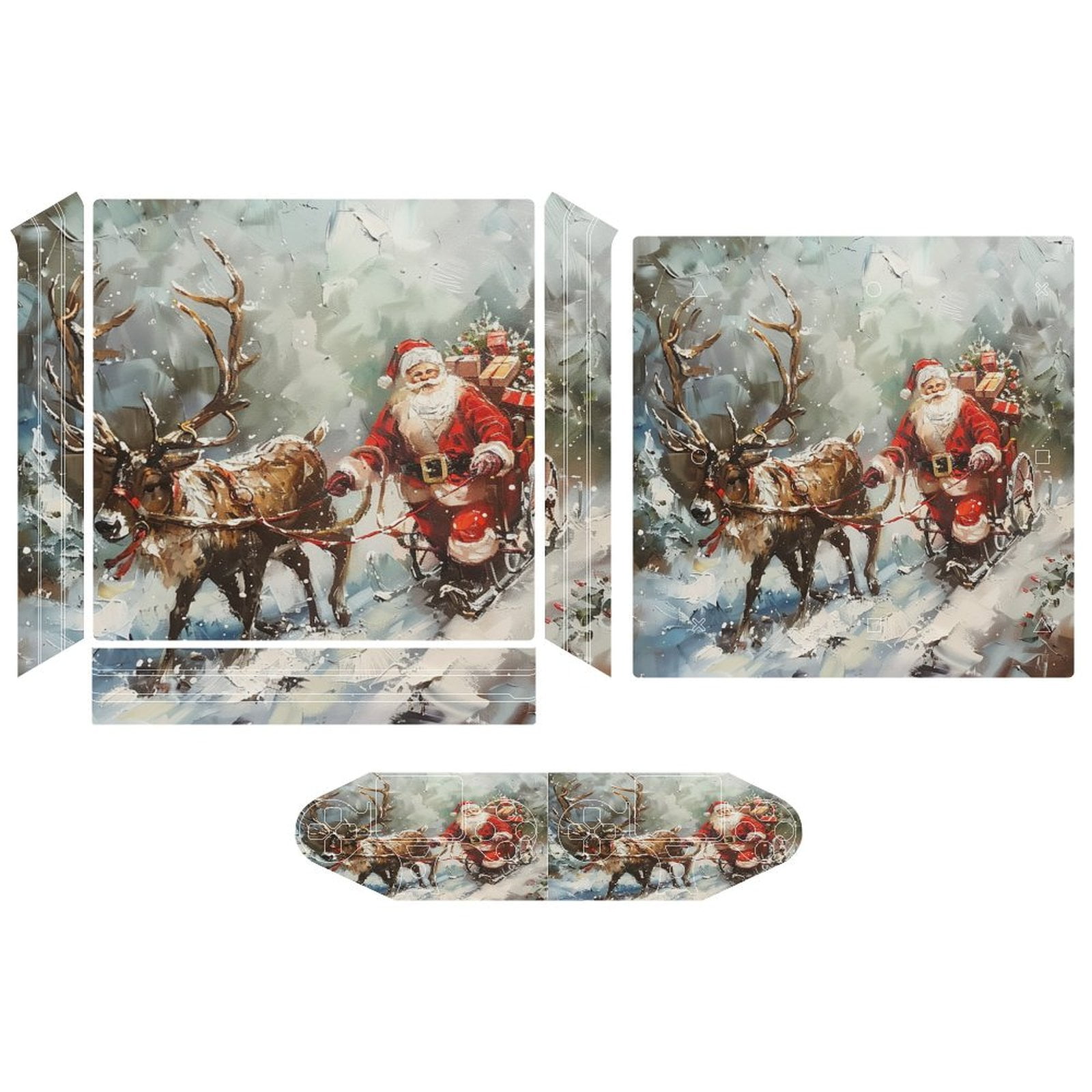 Santa Claus Elk Christmas PS4/PS4 Pro/PS4 Slim Skin Sticker For Console ...