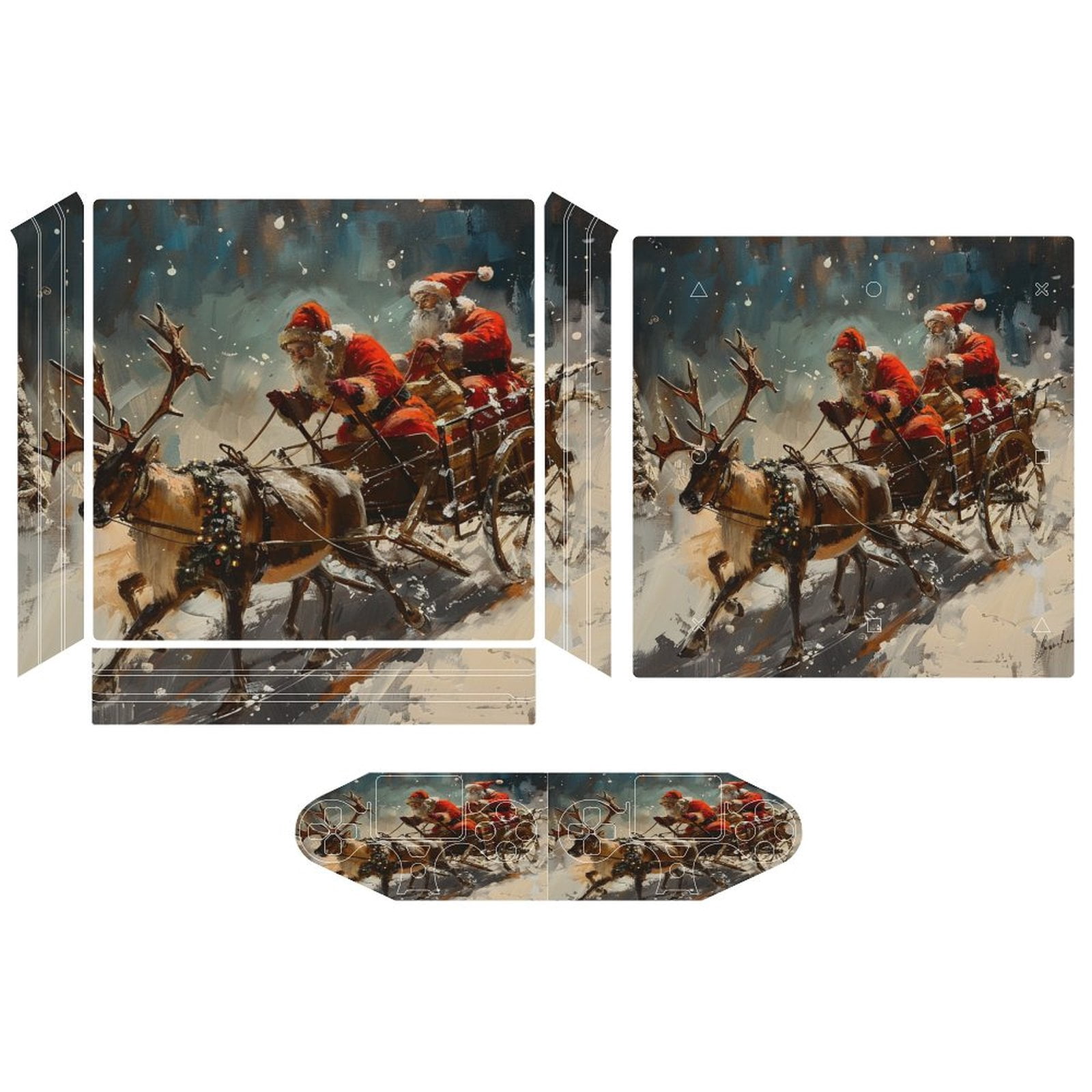 Santa Claus Elk Christmas PS4/PS4 Pro/PS4 Slim Skin Sticker For Console ...