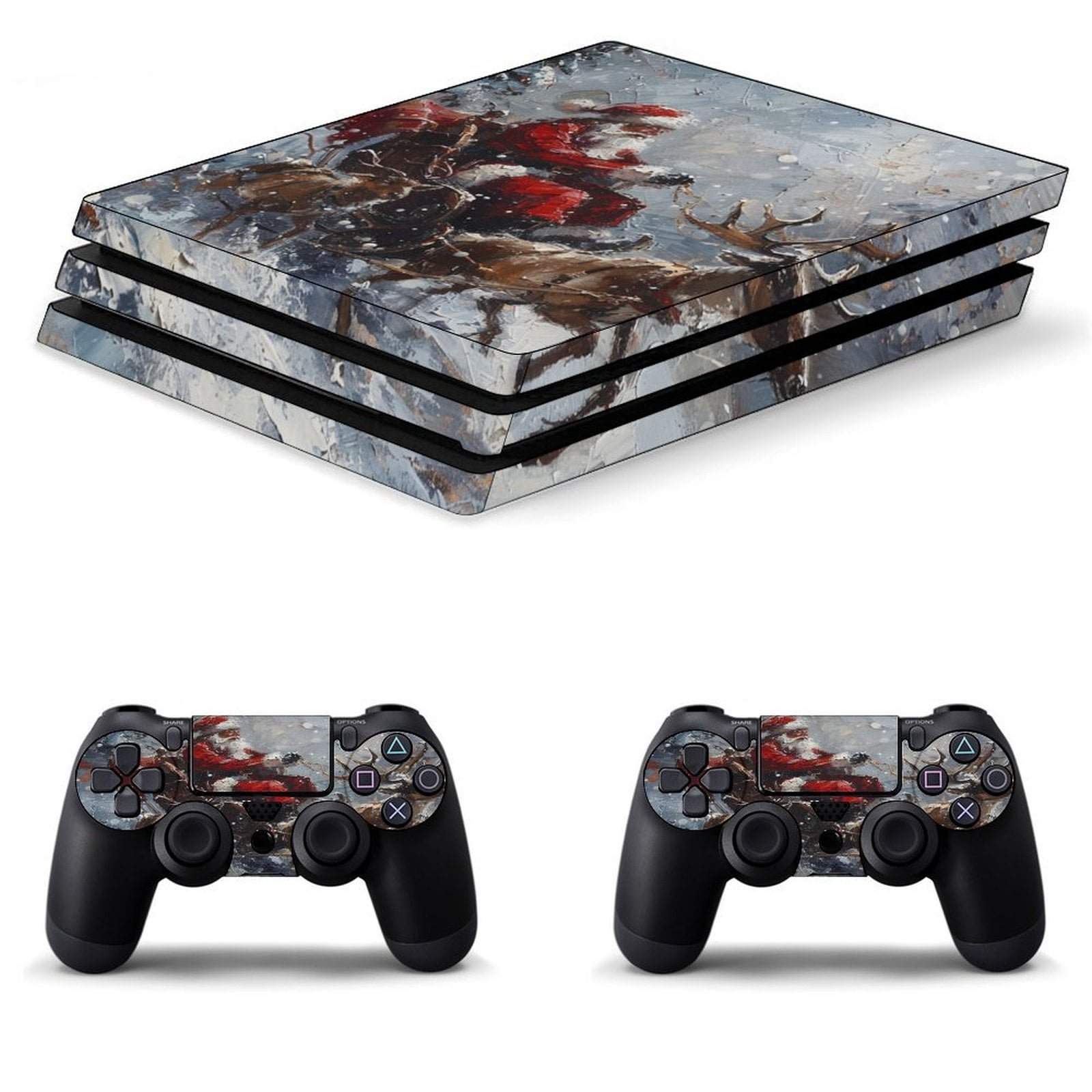 Santa Claus Elk Christmas PS4/PS4 Pro/PS4 Slim Skin Sticker For Console ...
