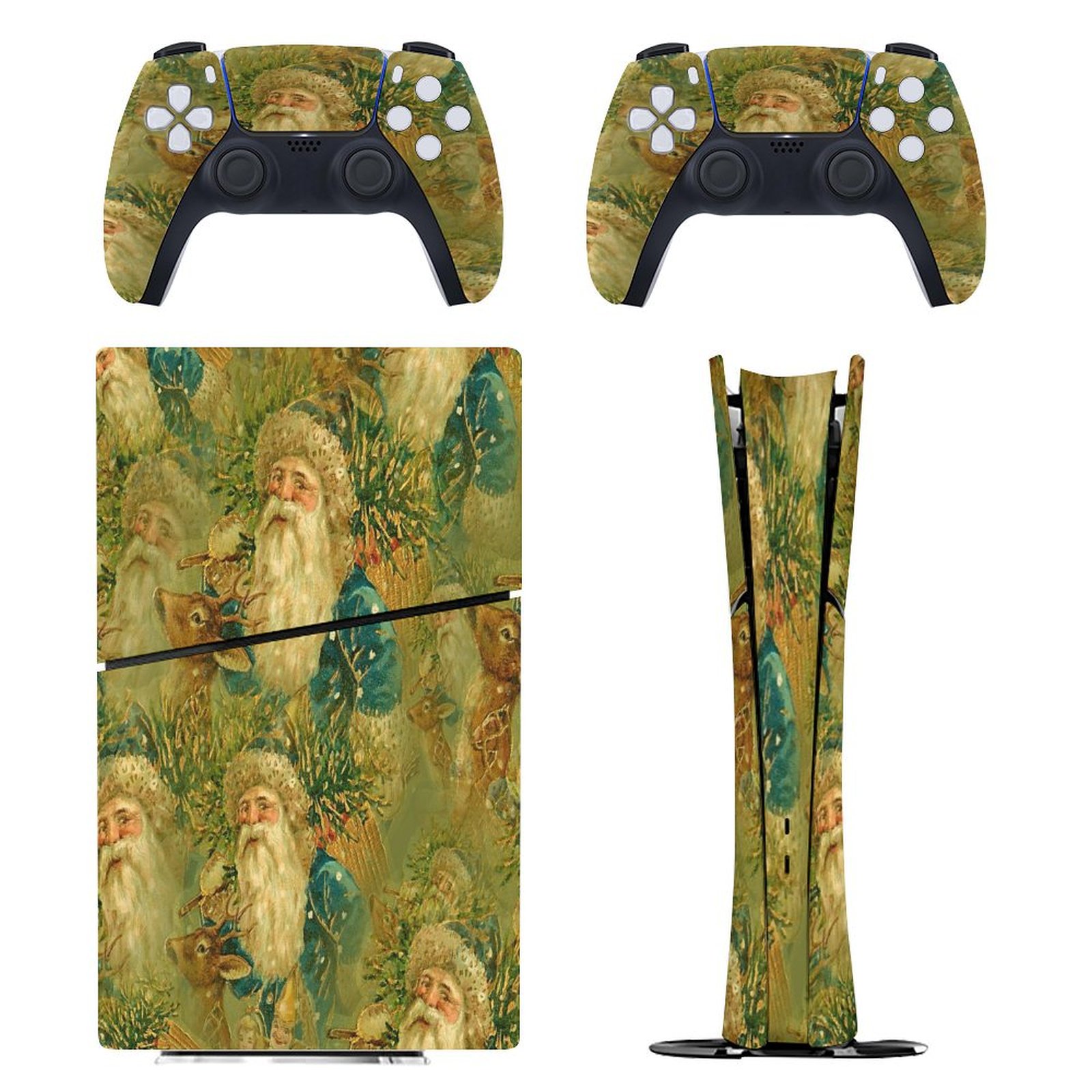 Santa Claus ， Elk, Retro PS5/PS5 Slim Digital Disc Skin Sticker For ...