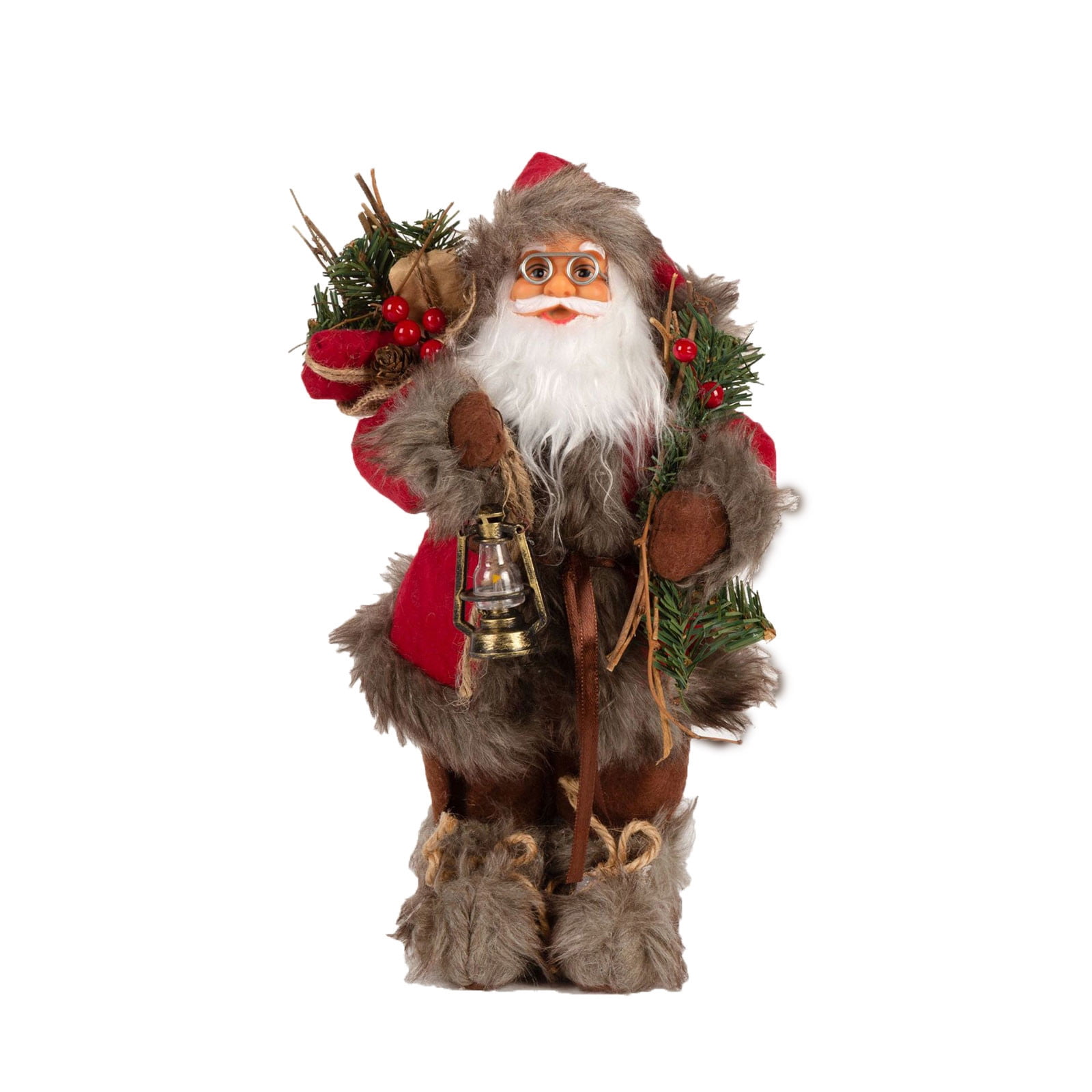 Santa Claus Figurines 18inch Christmas Standing Santa Claus Plush Doll ...