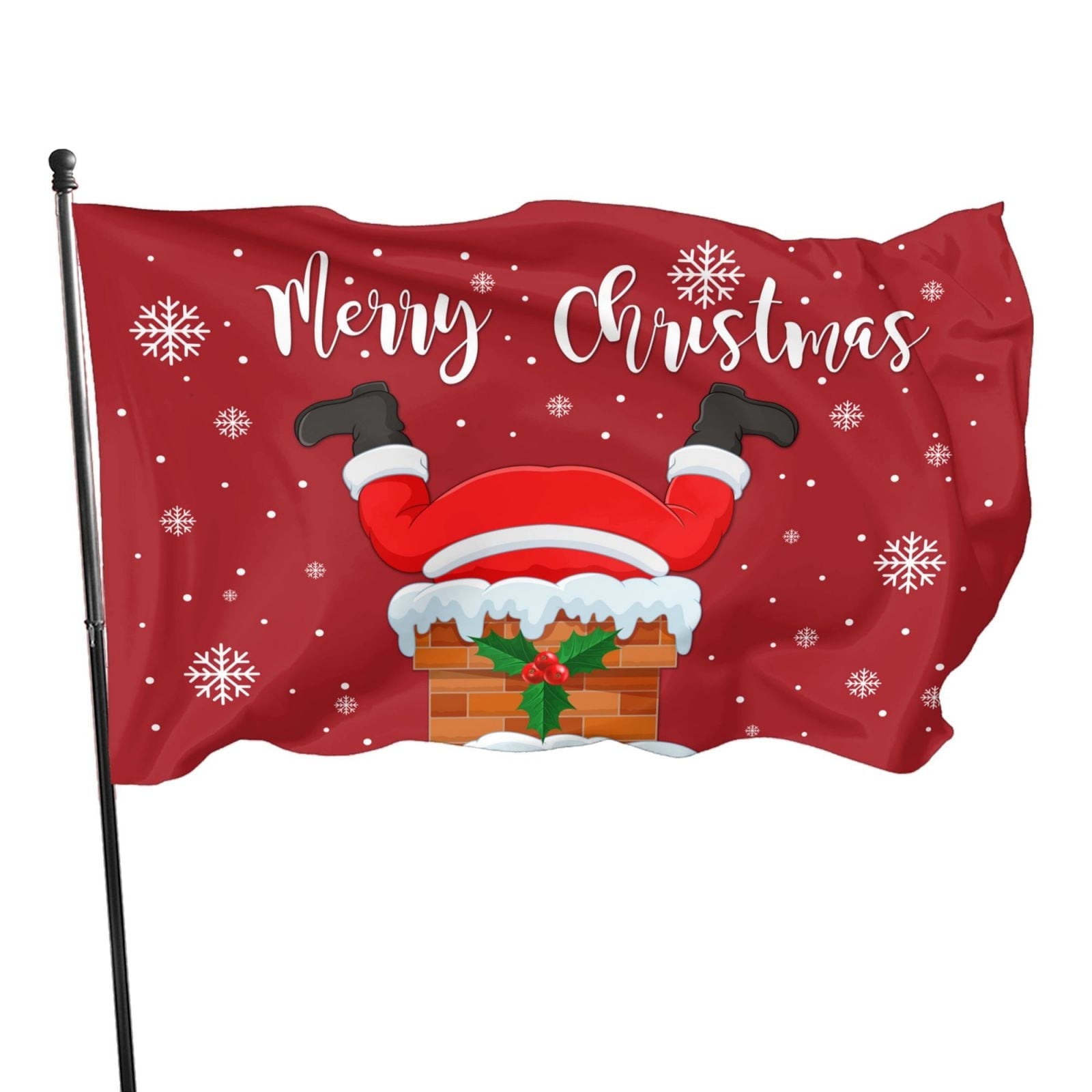 Santa Claus Flag 3x5 Ft Outdoor Indoor With Grommet Garden Yard Banner ...