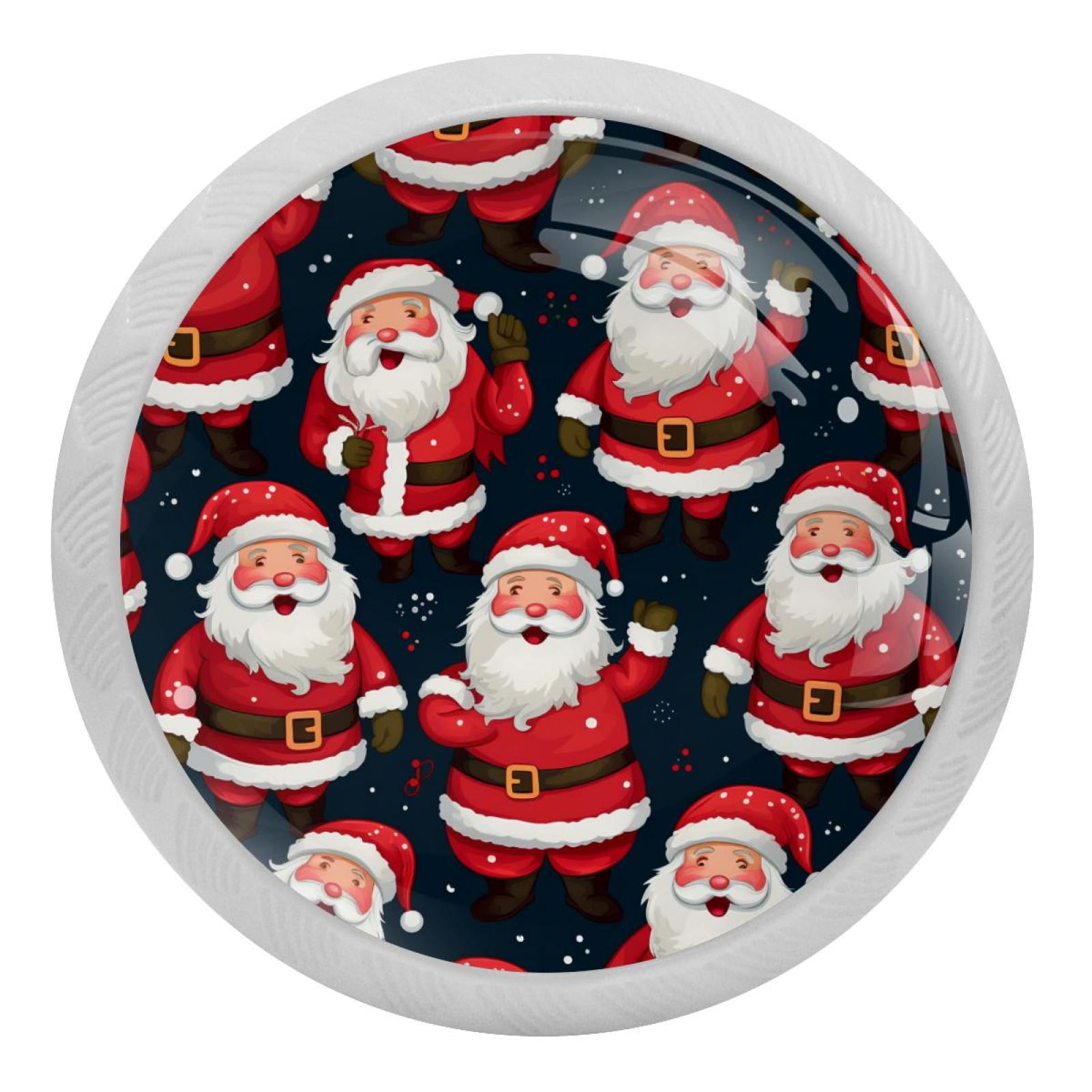 Santa Claus Fluorescent Glow-in-the-Dark Cabinet Door Knobs - Round 4 ...