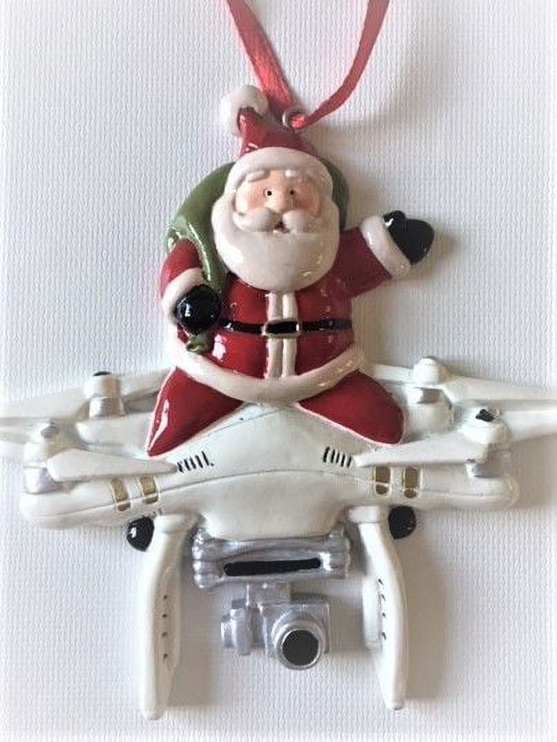 Santa Claus Flying Drone Christmas Tree Ornament Holiday Gift Unique ...