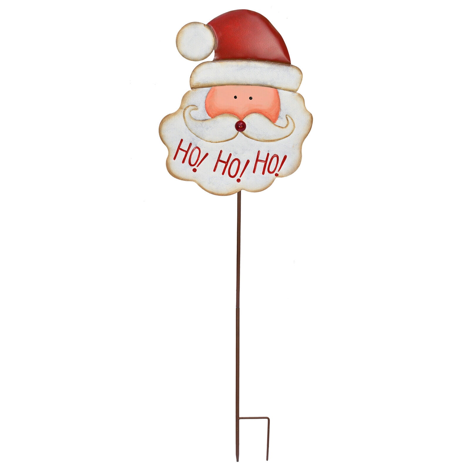 Santa Claus Garden Stake Decor With Blinking Nose LED Battery Operated ...