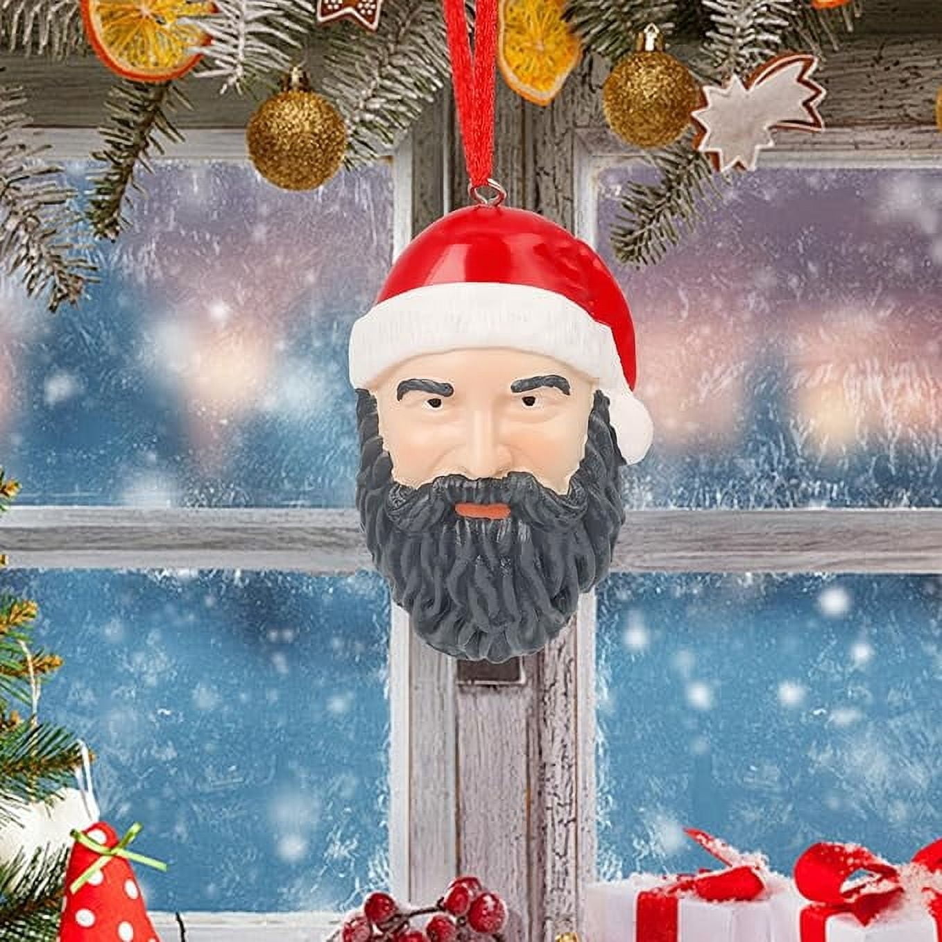 Santa Claus Head Christmas Tree Hanging Ornament Wall Door Retro Santa ...