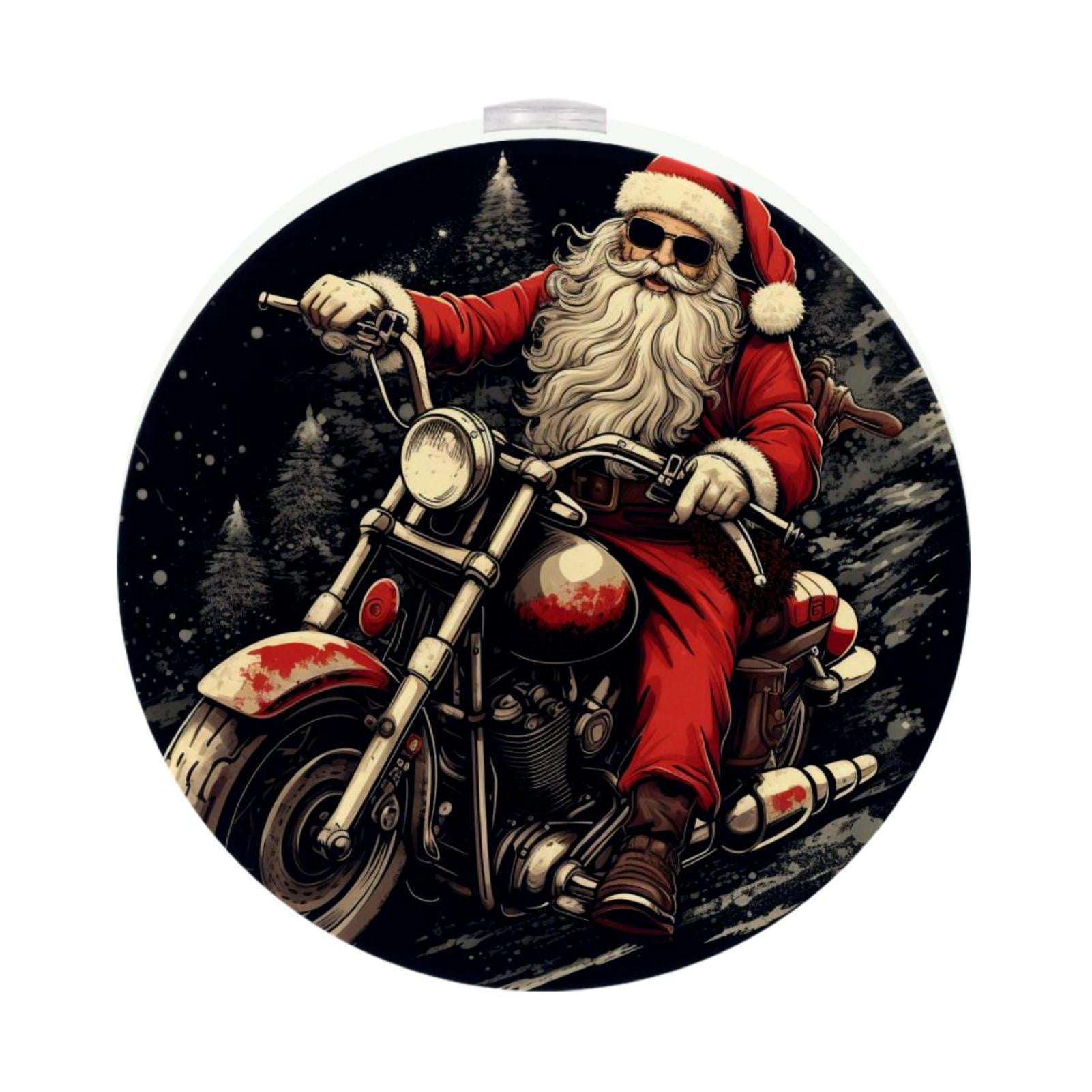 Santa Claus LED Round Night Light-2PCS, Energy Efficient Plug-in ...