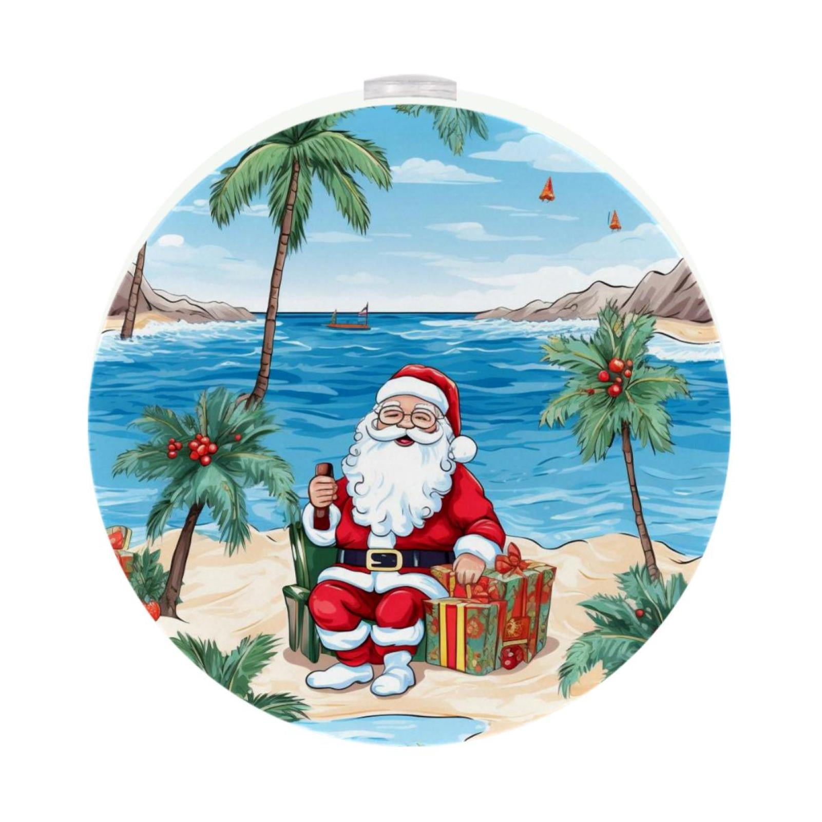 Santa Claus LED Round Night Light (2PCS) – Energy Efficient Plug-in ...