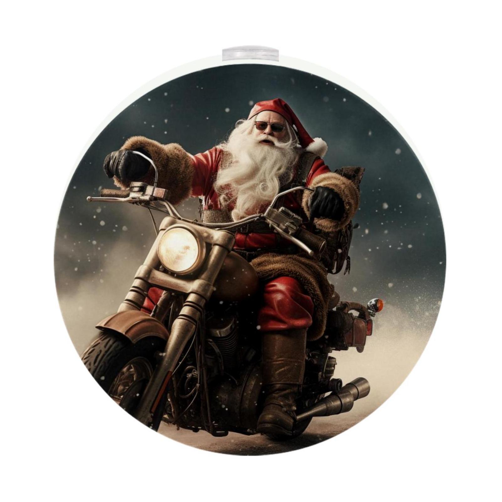 Santa Claus LED Round Night Light-2PCS Ultra Bright Candle Battery ...