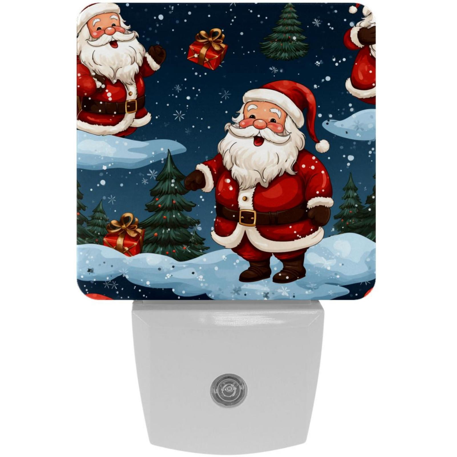 Santa Claus LED Square Night Lights - Energy Efficient Bedside Lamp ...