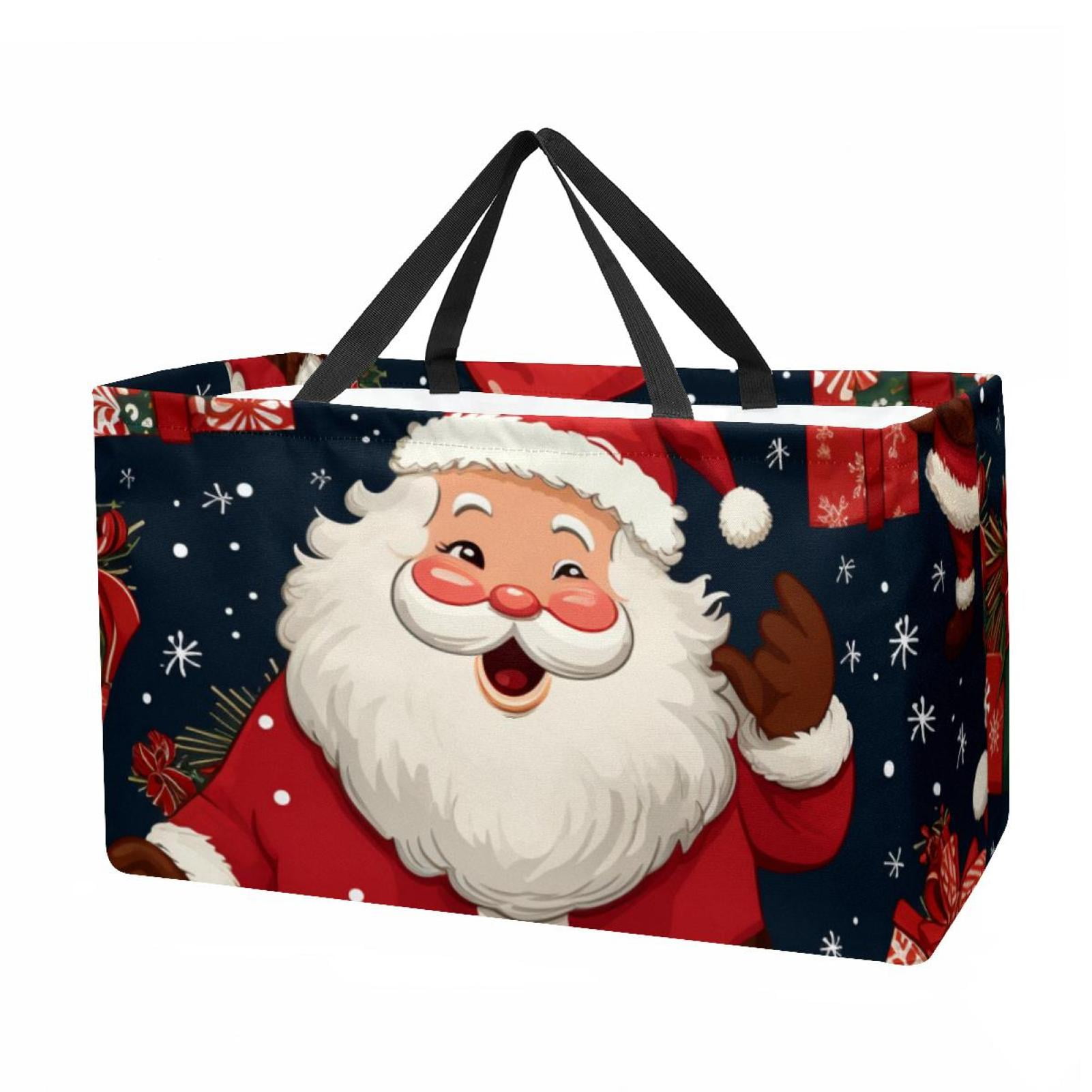 Santa Claus Large Capacity Reusable Foldable Cube Organizer with Oxford ...