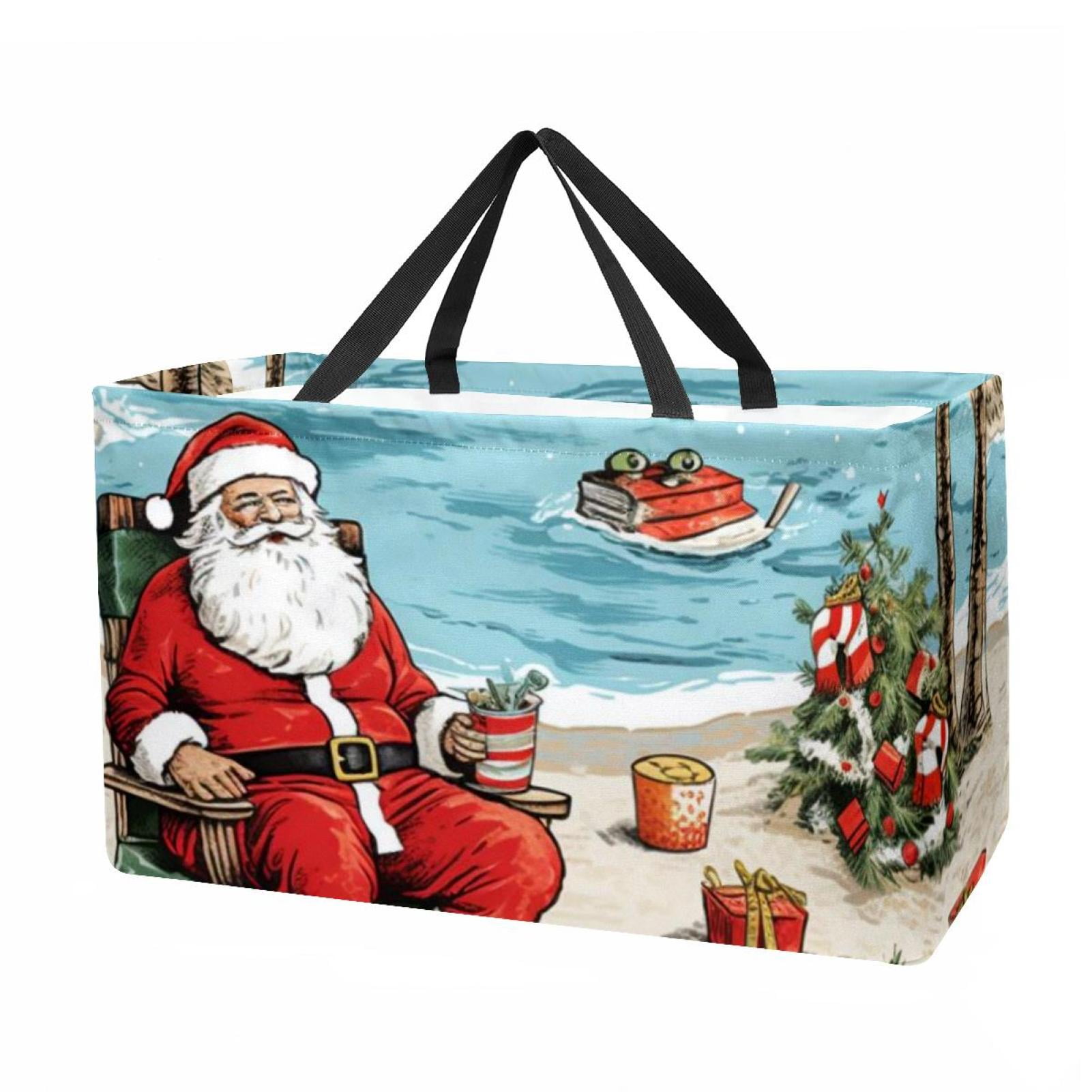 Santa Claus Large Capacity Reusable Foldable Cube Organizer with Oxford ...