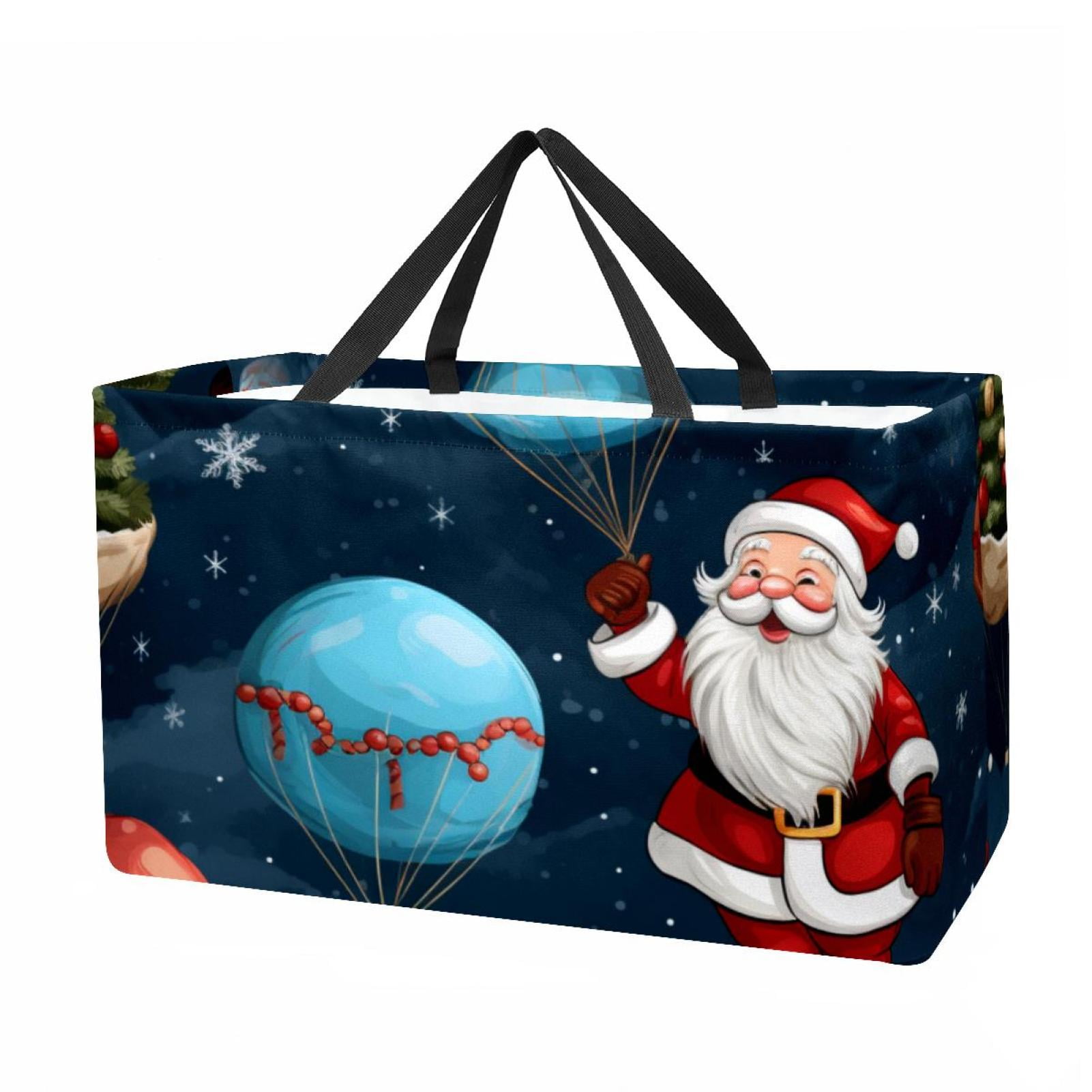 Santa Claus Large Capacity Reusable Foldable Oxford Cloth Storage Bins ...