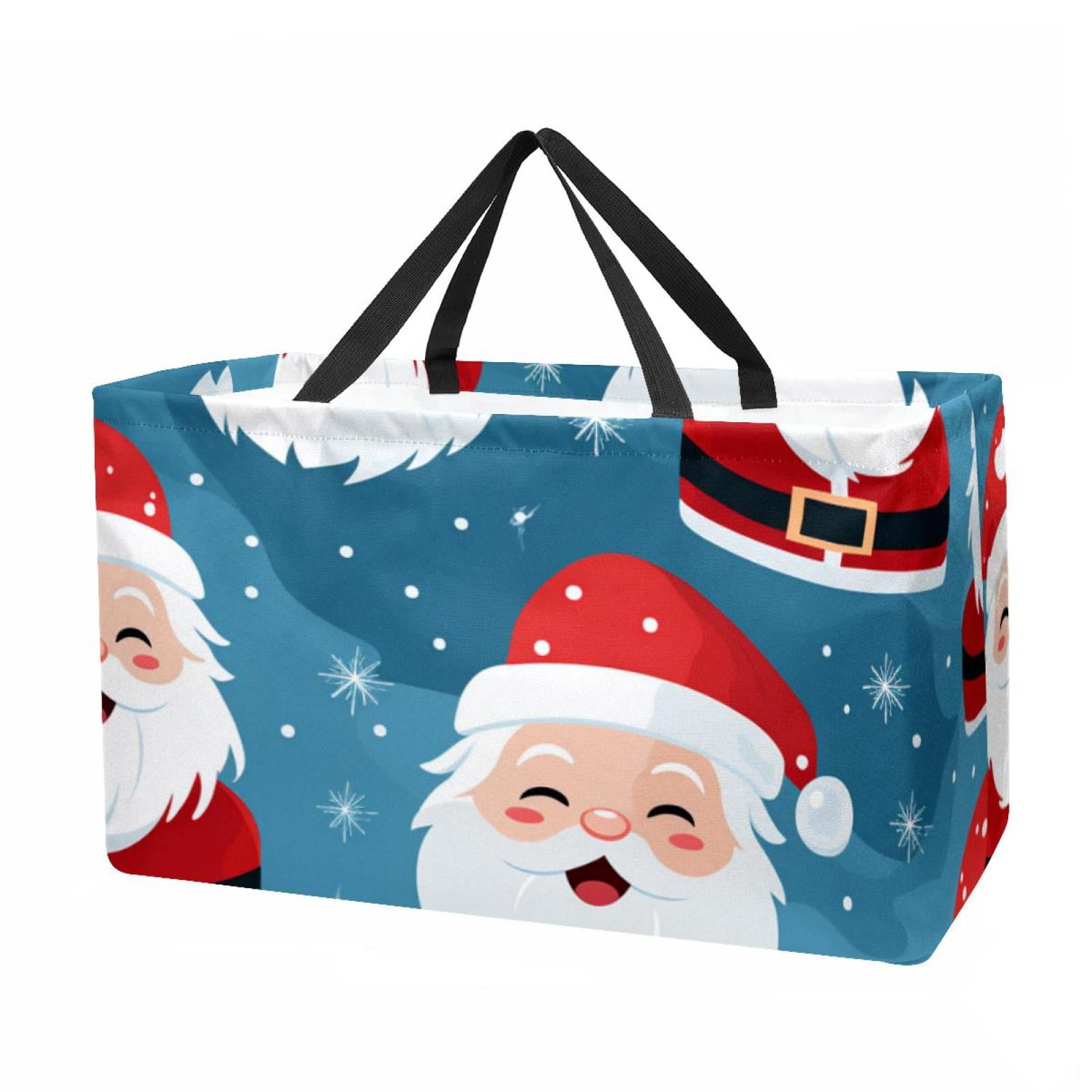 Santa Claus Large Capacity Reusable Foldable Oxford Cloth Storage Bins ...