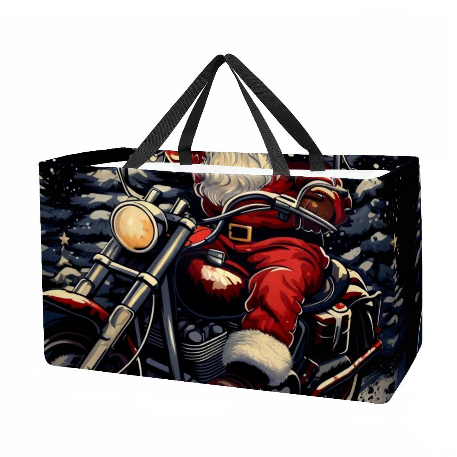 Santa Claus Large Capacity Reusable Oxford Cloth Grocery Basket ...