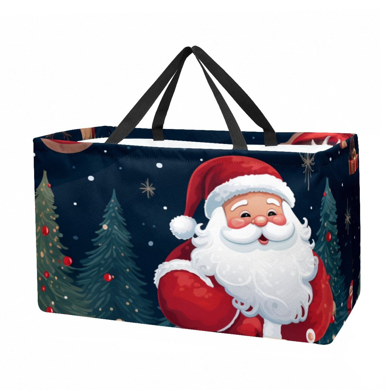 Santa Claus Large Foldable Decorative Box Storage Bin Oxford Cloth ...