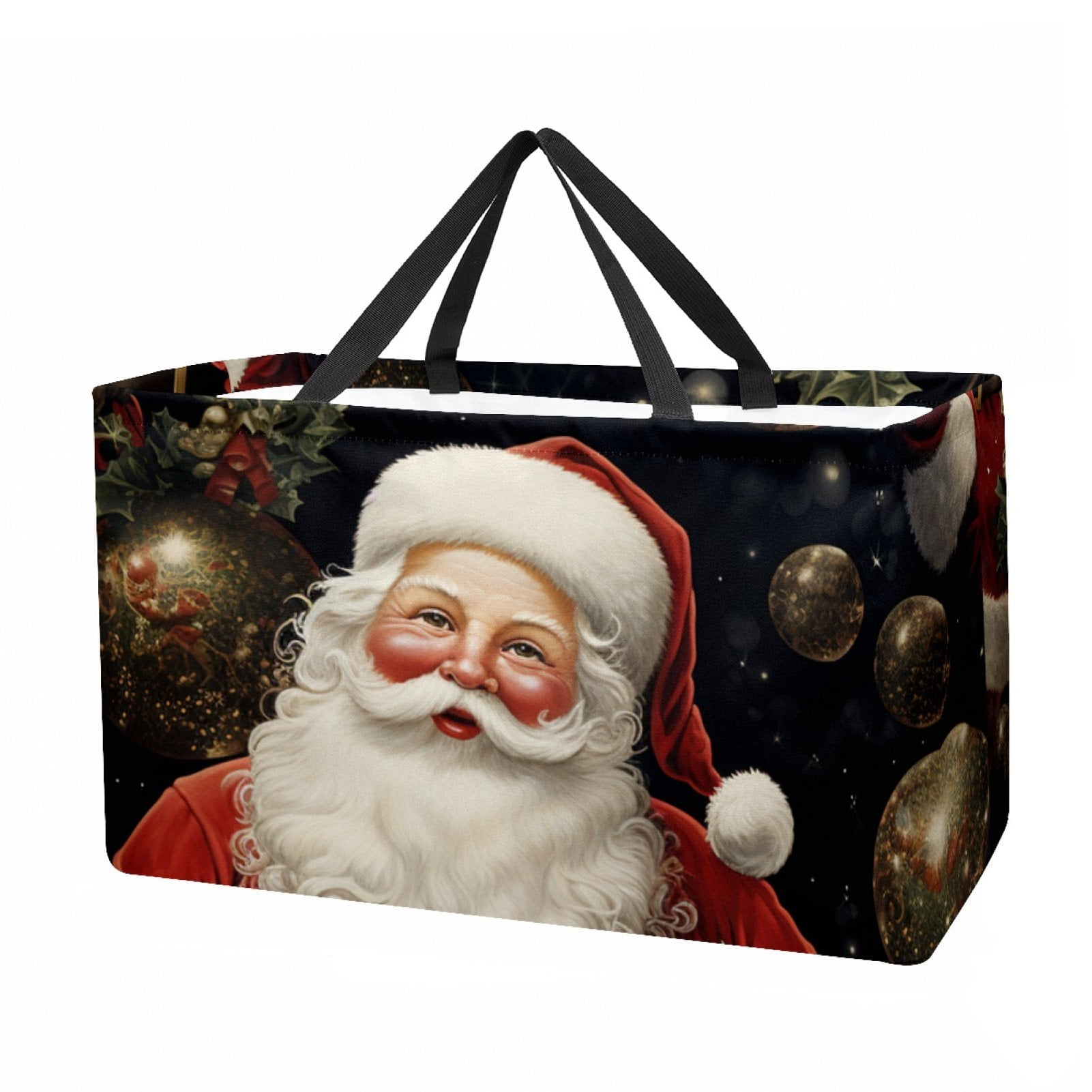 Santa Claus Large Foldable Oxford Cloth Laundry Basket Beach Bag ...