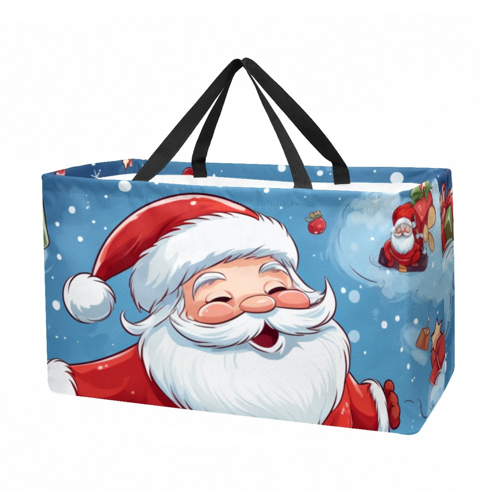 Santa Claus Large Oxford Cloth Decorative Box Shopping Bag Collapsible ...