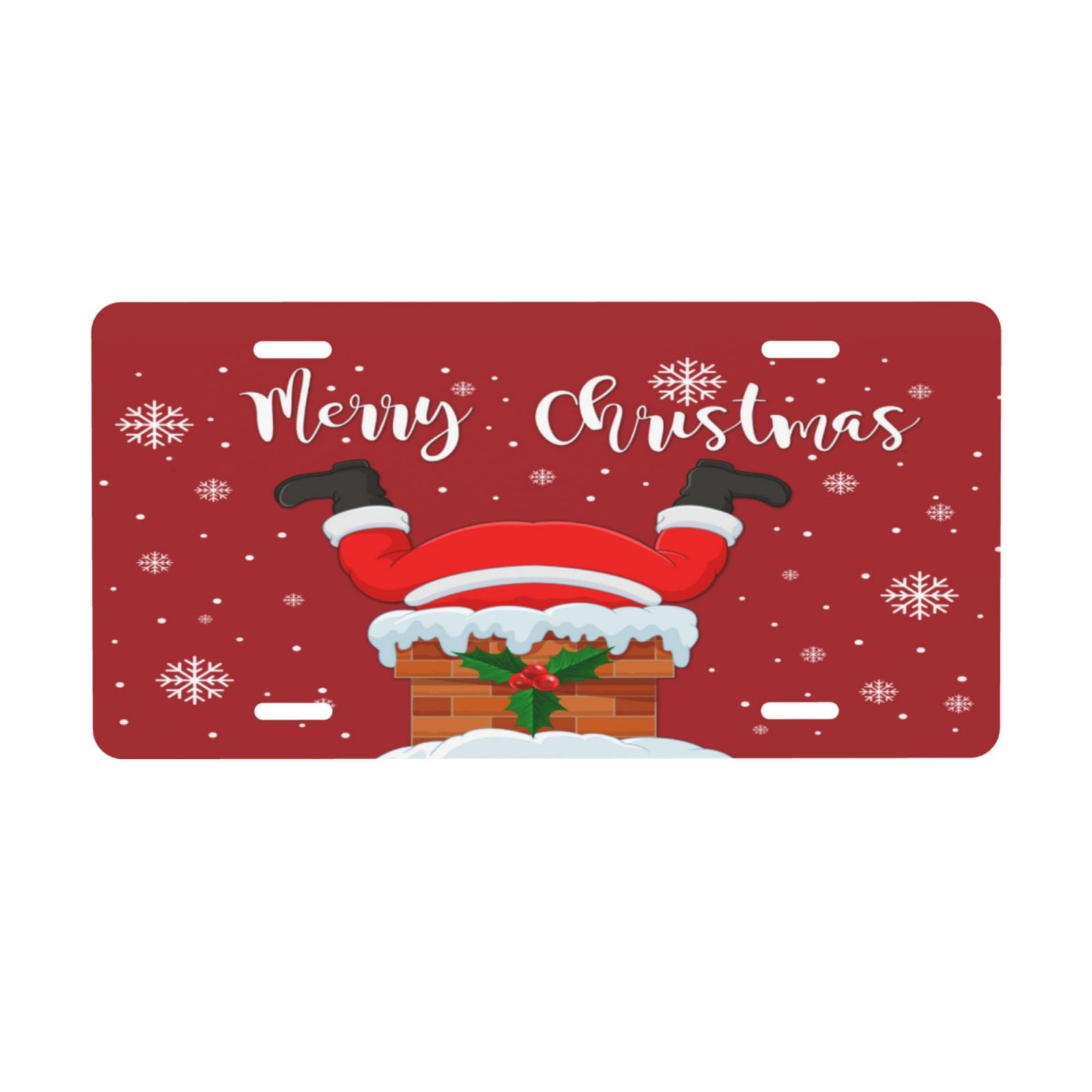 Santa Claus License Plate Front Metal Car Plate 6×12 Inch Aluminum ...