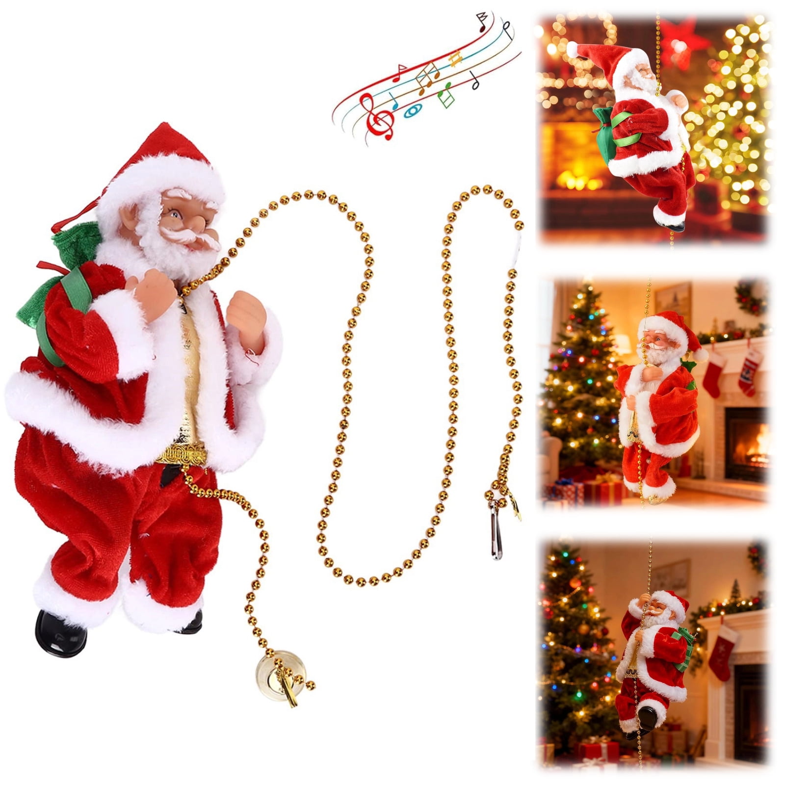 Santa Claus Musical Climbing Rope, 2026 New Electric Bead Climbing ...
