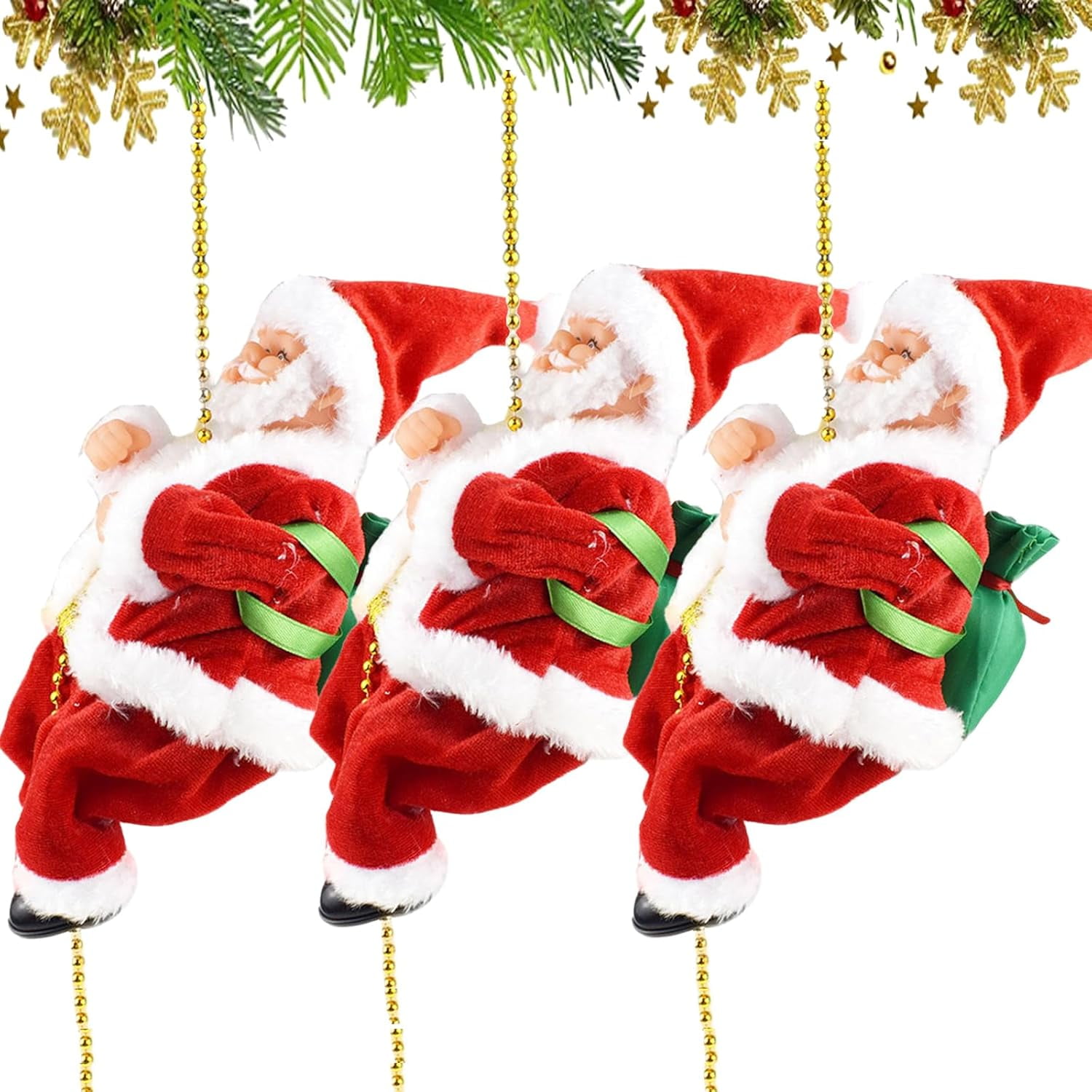 Santa Claus Musical Climbing Rope, 2026 New Electric Climbing Santa on ...
