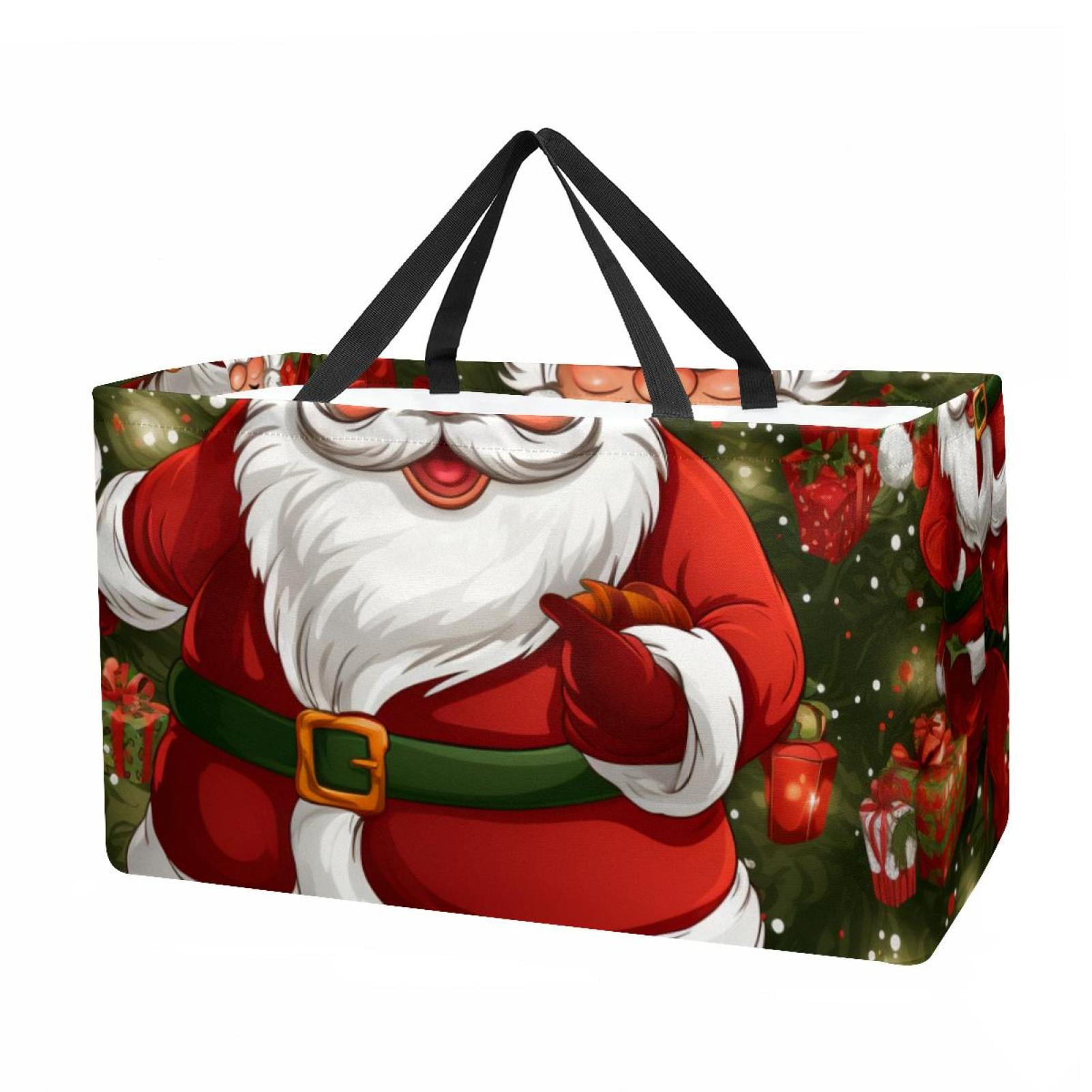 Santa Claus Oxford Cloth Reusable Foldable Decorative Box – Large ...