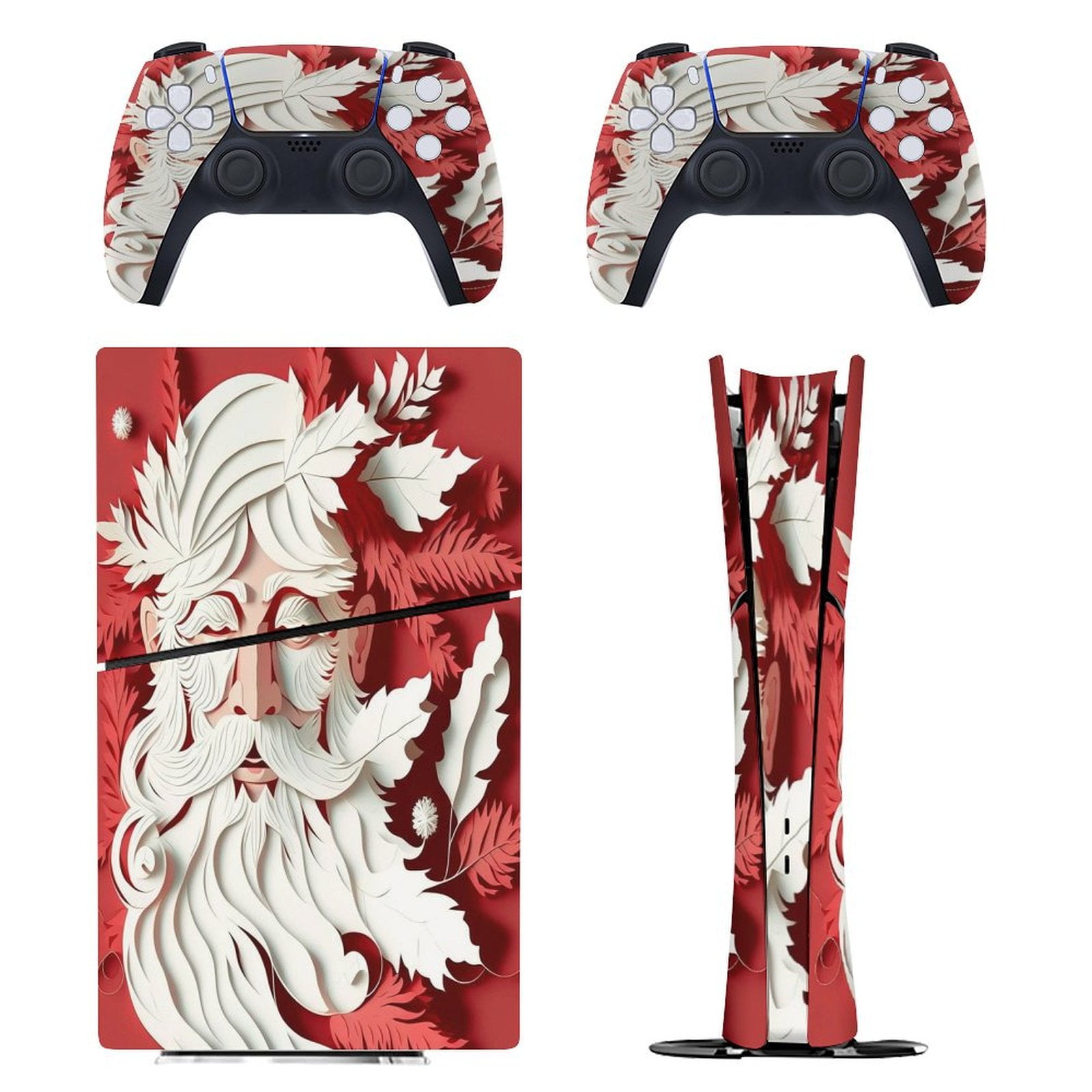 Santa Claus, Paper Cutouts PS5/PS5 Slim Digital Disc Skin Sticker For ...