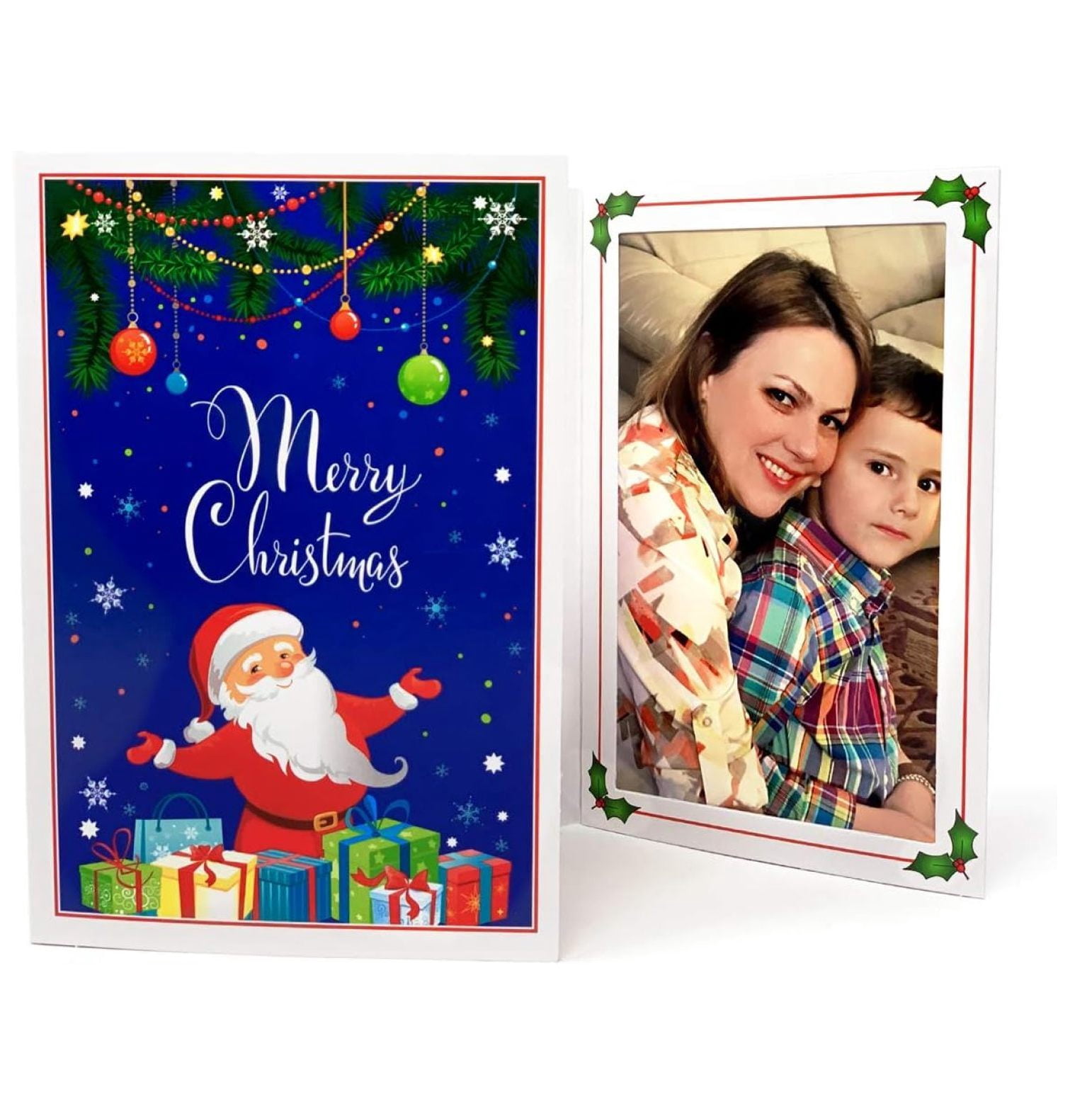 Santa Claus Photo Folder Frame 4x6. Pack of 100. Slide-in Insert Type ...