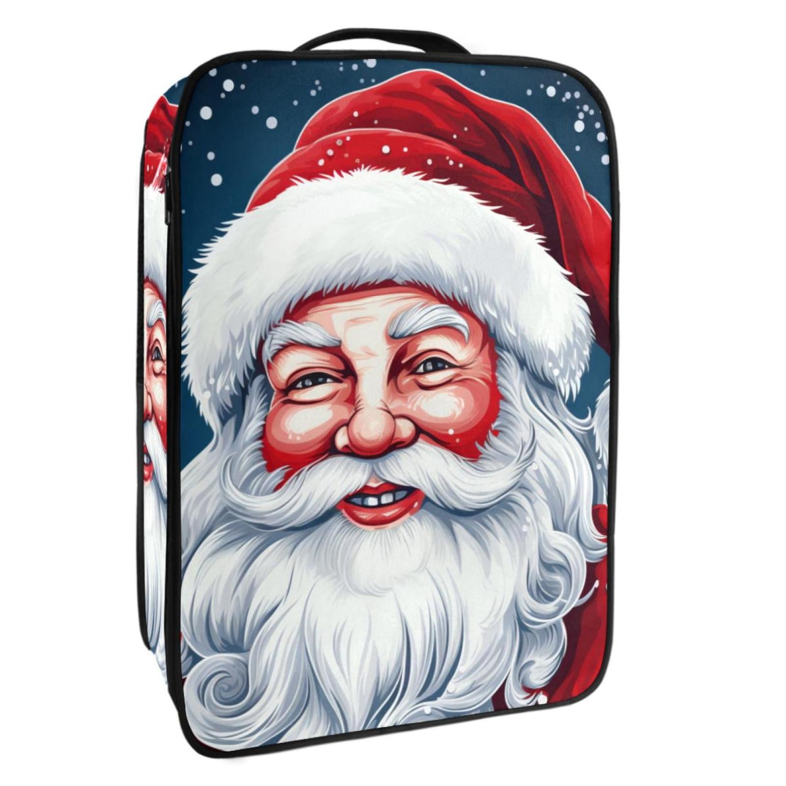 Santa Claus Polyester Shoe Box Organizer, 23x31cm/9x12in Storage ...