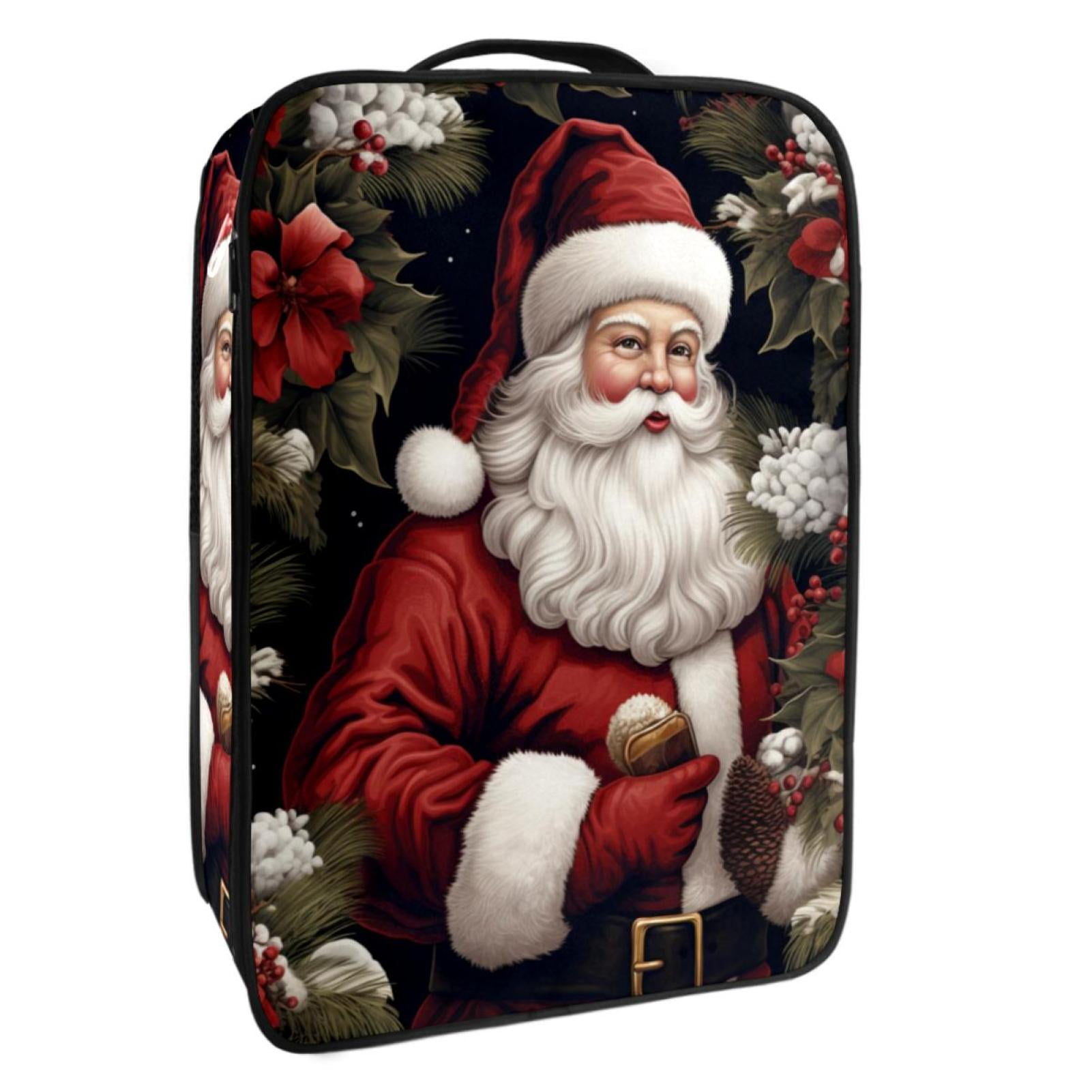 Santa Claus Polyester Shoe Storage Boxes, 23x31cm/9x12in, Stackable ...