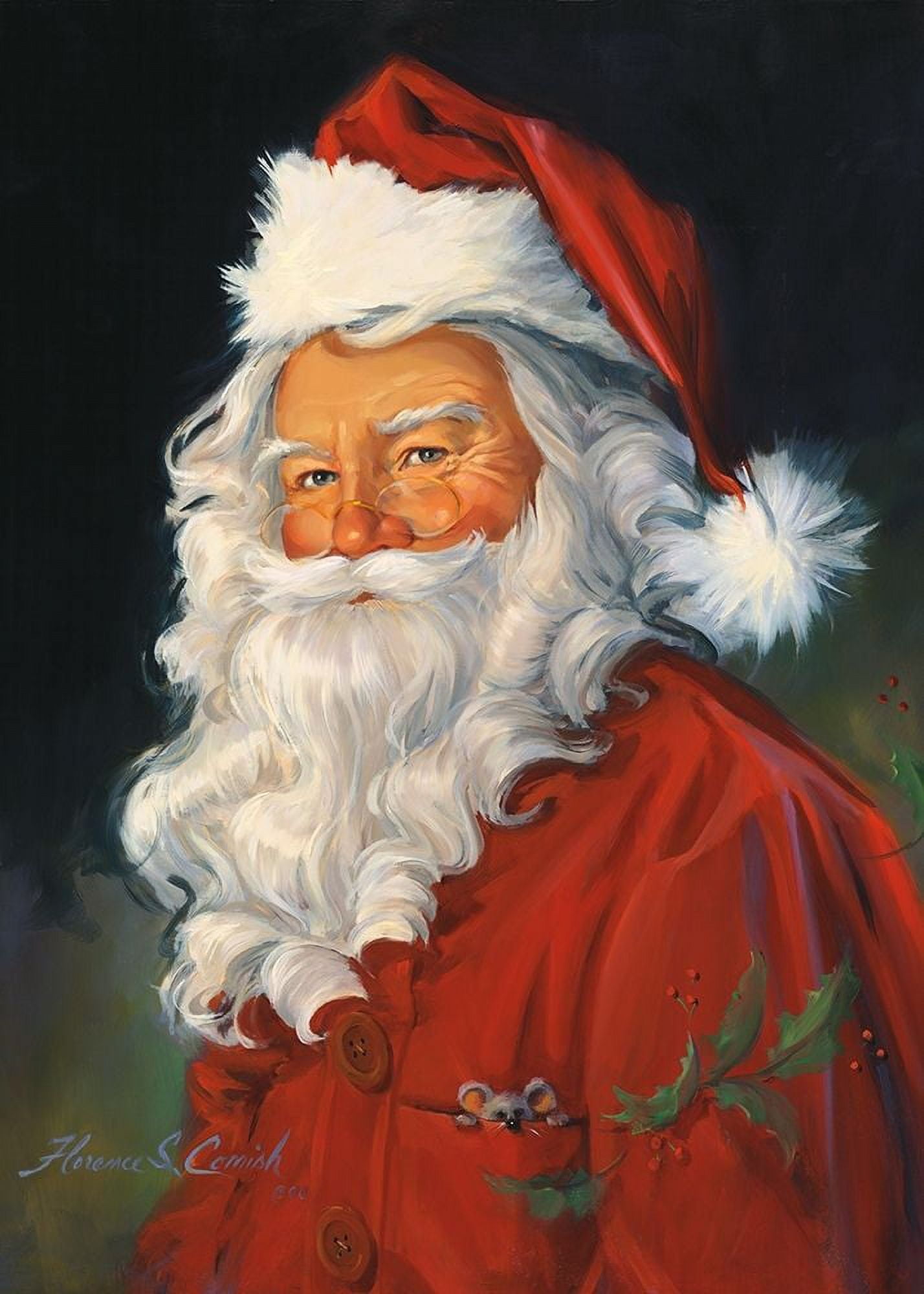 Santa Claus Poster Print by Susan Comish (14 x 10) - Walmart.com