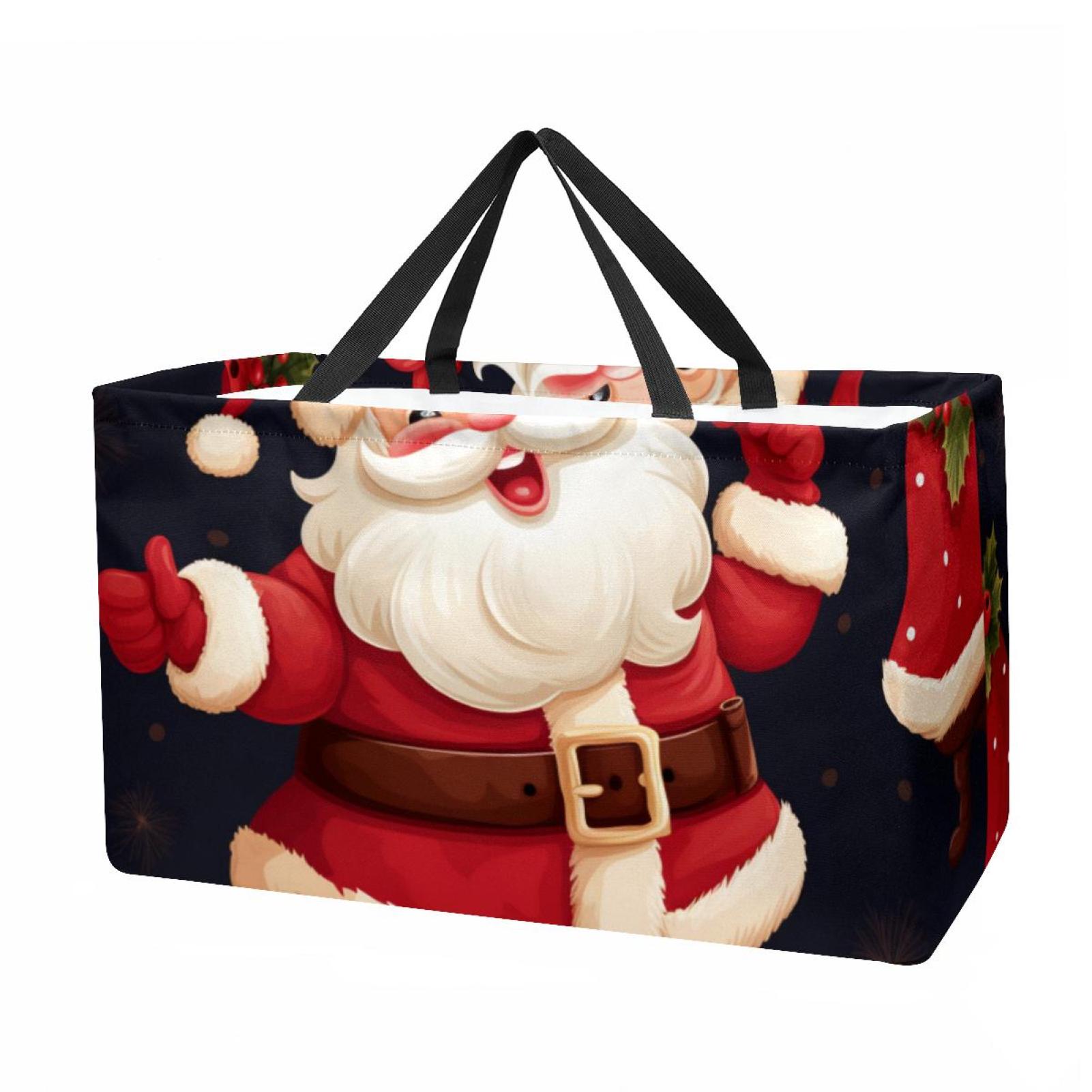 Santa Claus Premium Oxford Cloth Shopping Bags: Reusable, Foldable, and ...