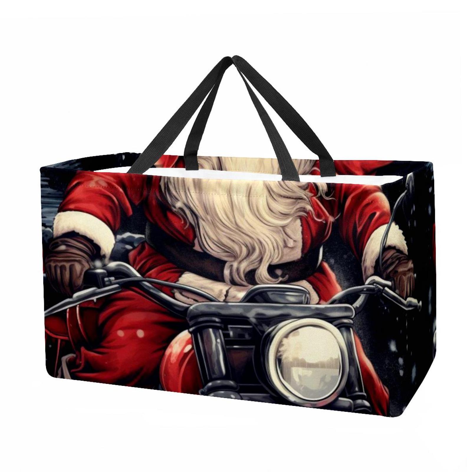 Santa Claus Premium Oxford Cloth Shopping Bags: Reusable, Foldable, and ...