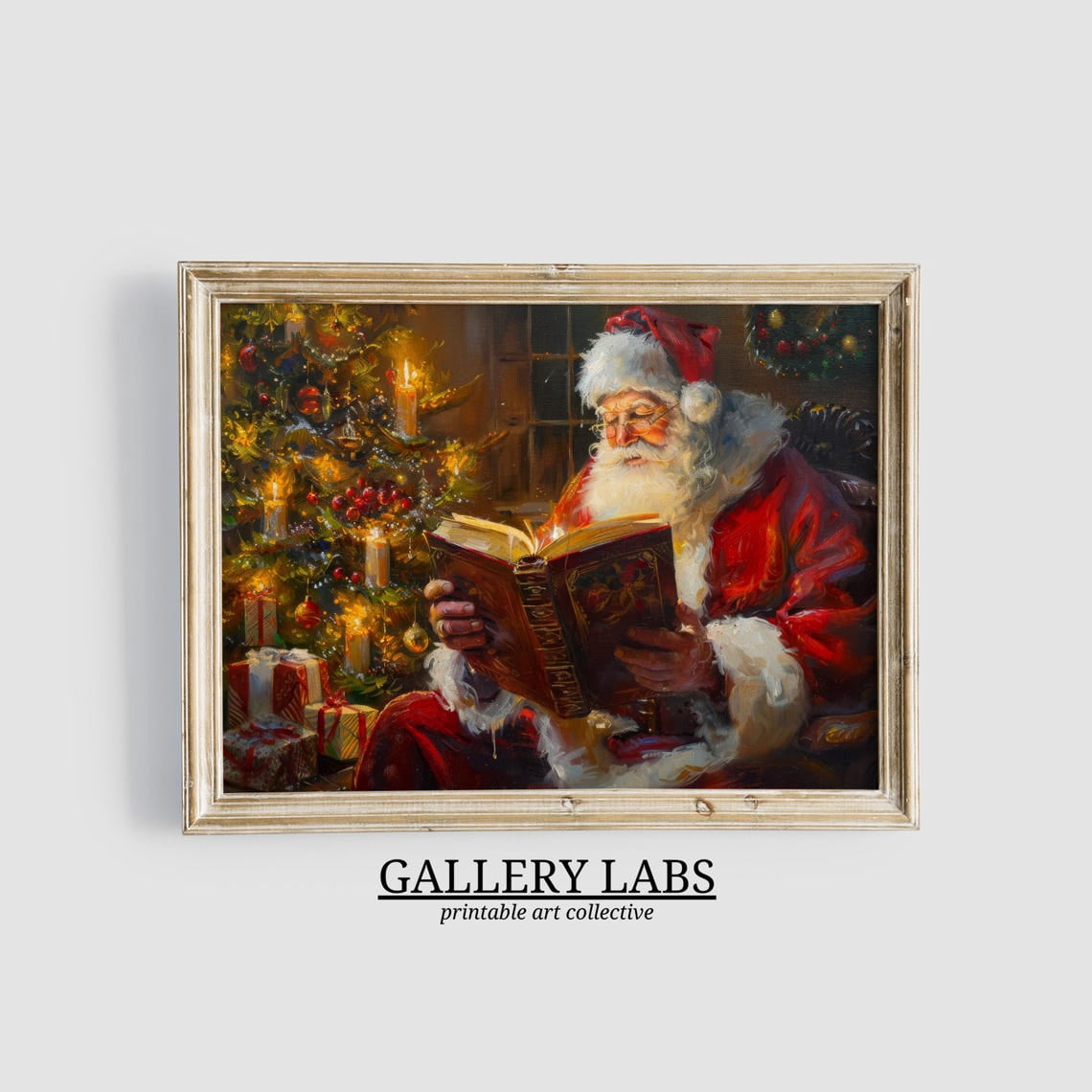 Santa Claus Print • Vintage Seasonal Decor • Wall Art • Winter Decor ...