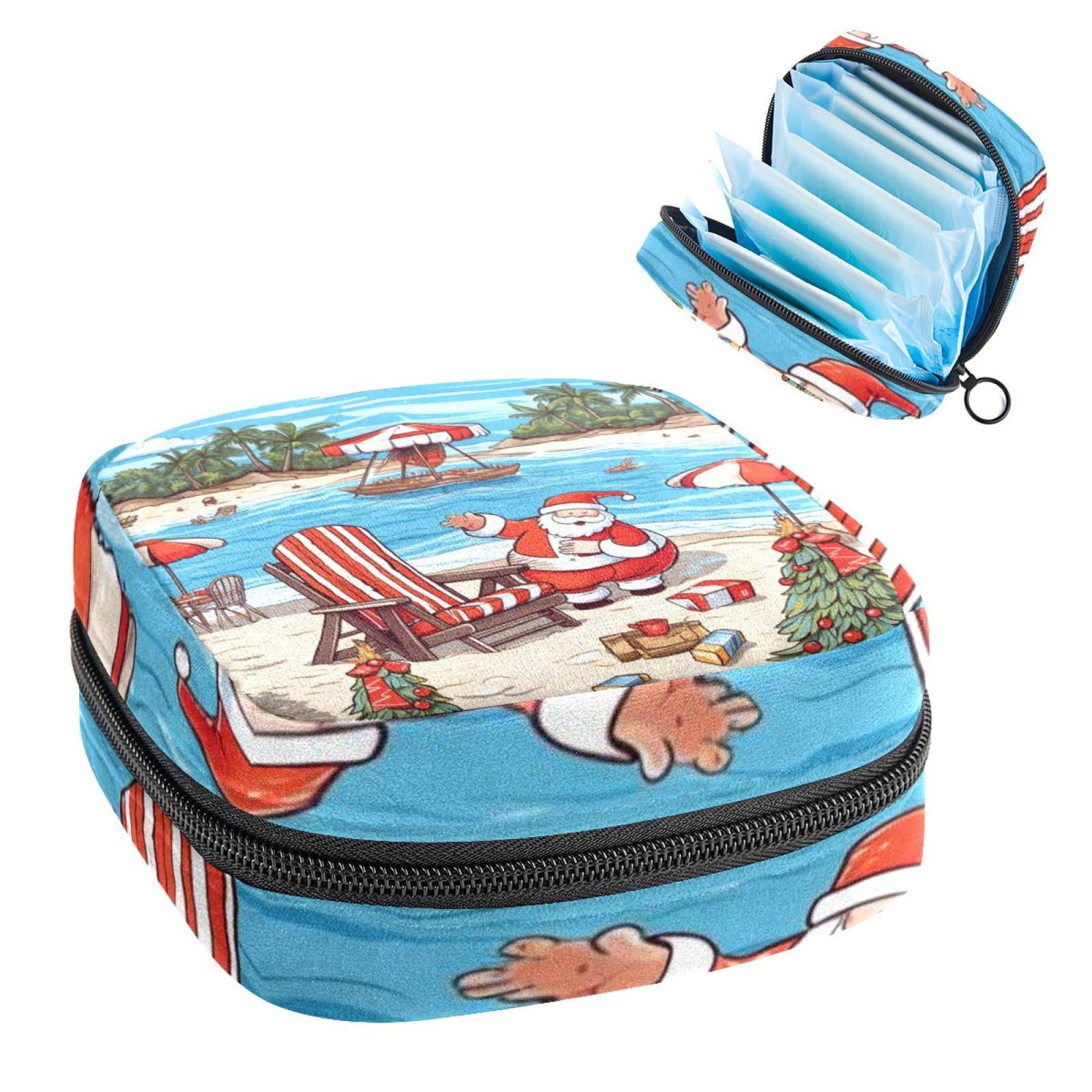 Santa Claus Storage Bag for Sanitary Napkins - Velvet, Sponge, and ...