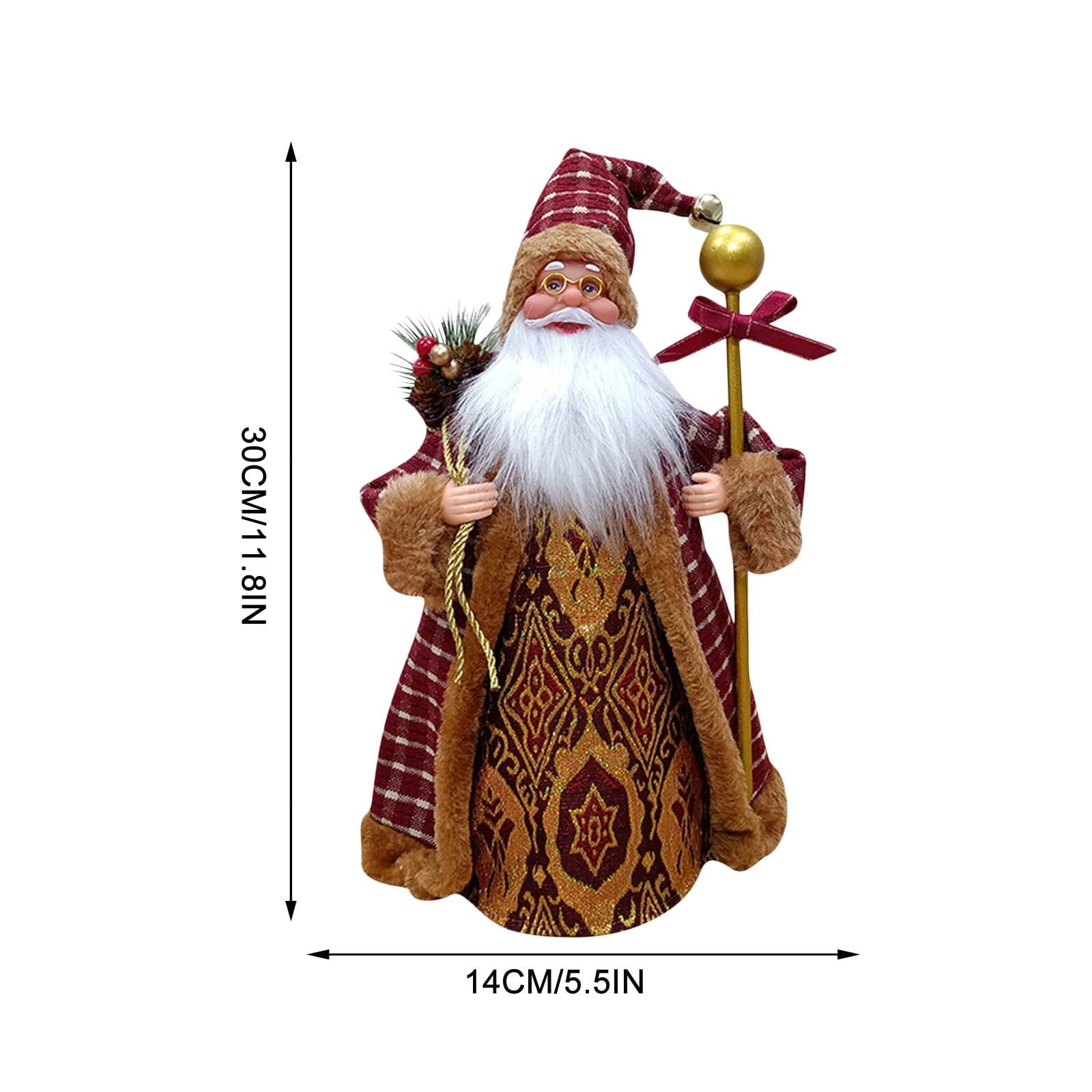 Santa Claus Tree Topper, Large Christmas Tree Topper Santa Hugger Xmas ...