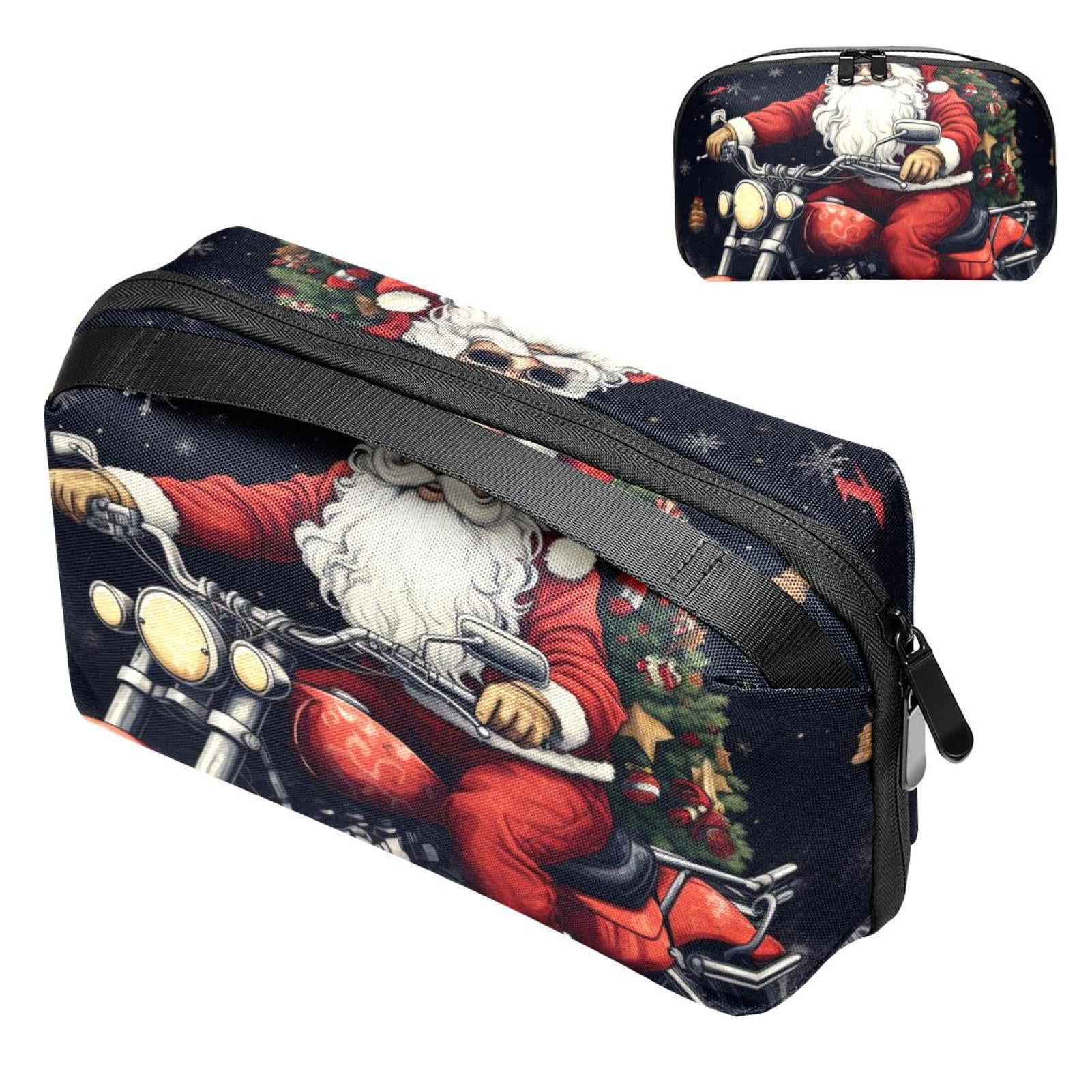 Santa Claus USB Cable Organizer Charger Pouch Hard Drive Cases Oxford ...