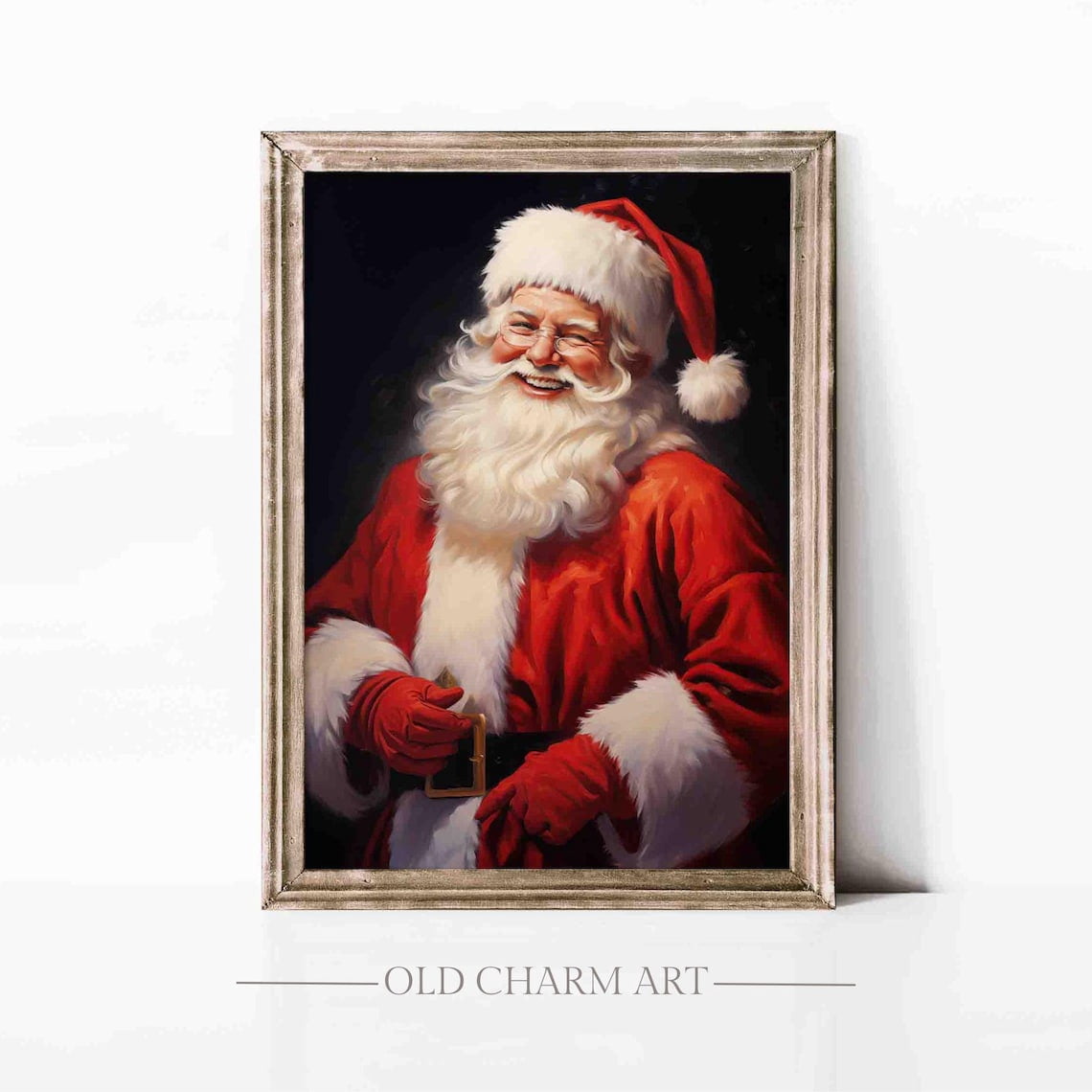 Santa Claus Wall Art, Poster, Vintage Santa Clause, Winter Decor Poster ...